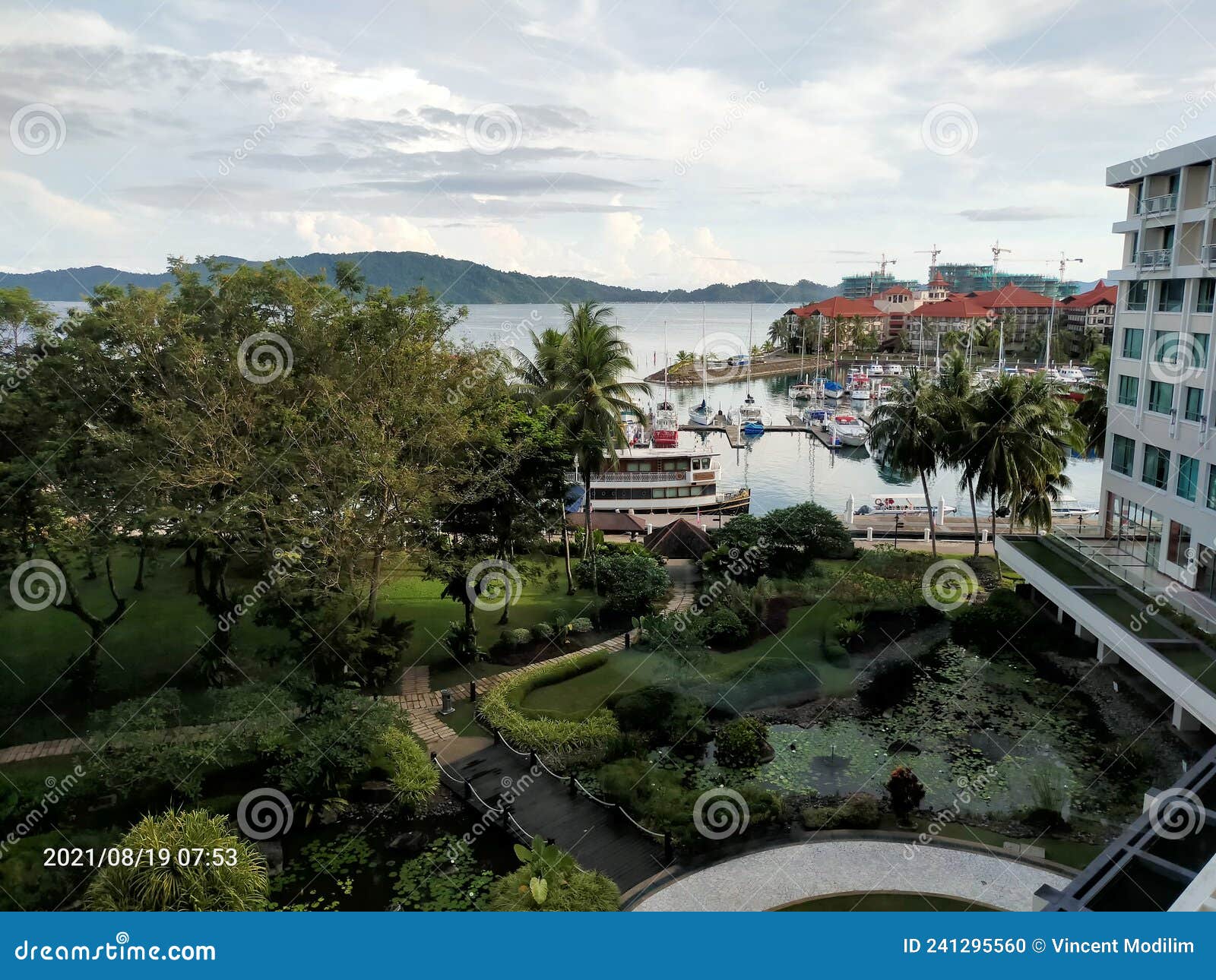 Nice hotel view stock photo. Image of tree, estate, landmark - 241295560