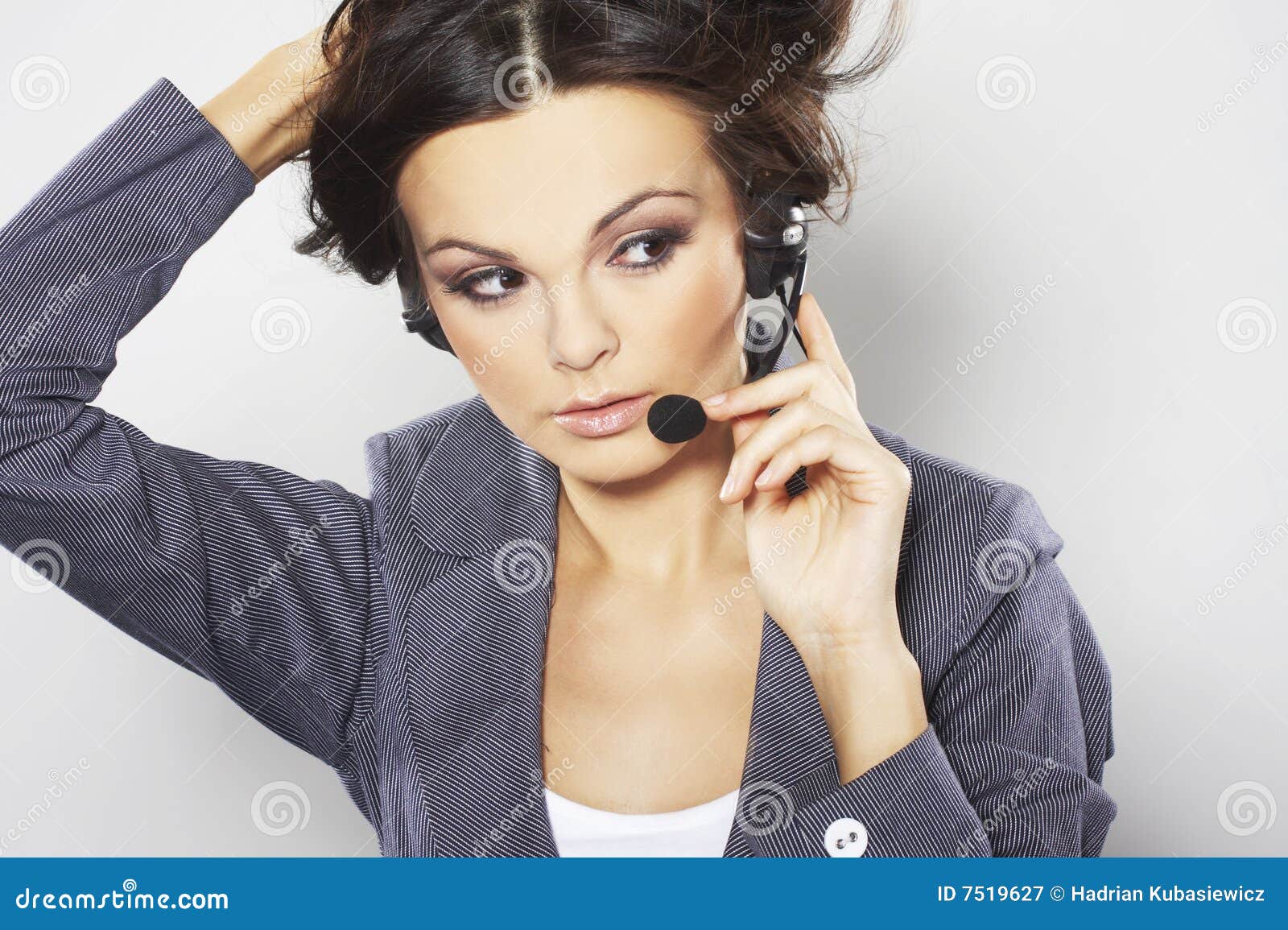 Nice hotline operator stock image. Image of agent, face - 7519627