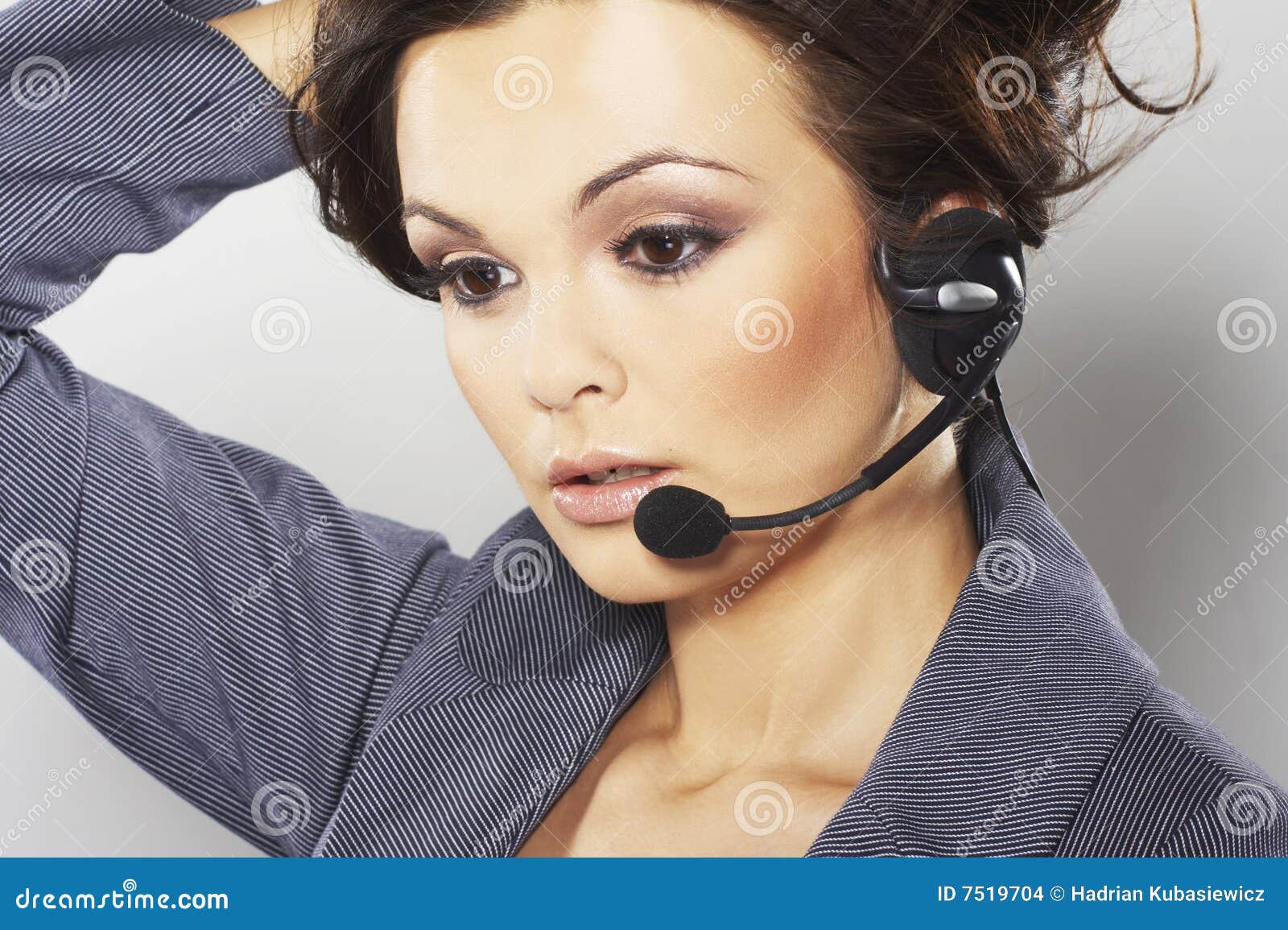 Nice hotline operator stock photo. Image of center, corporate - 7519704