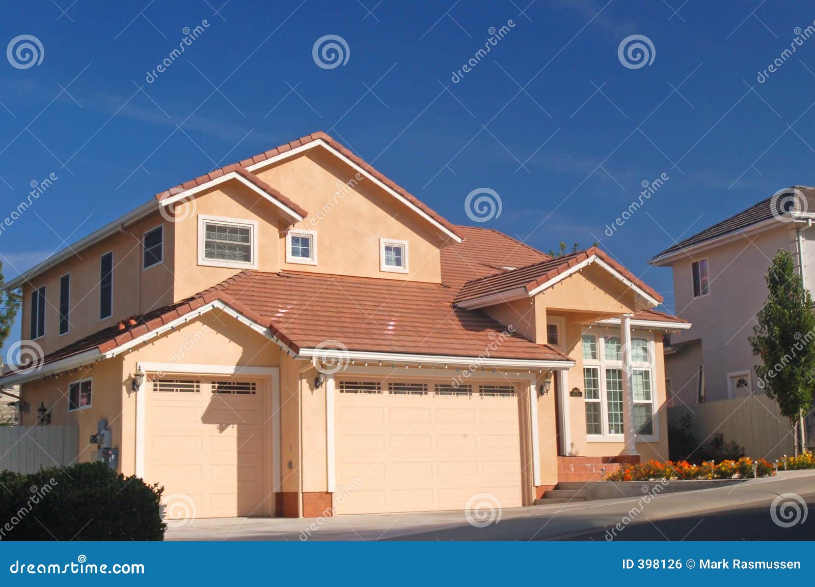 Nice House in the suburbs stock photo. Image of property - 398126