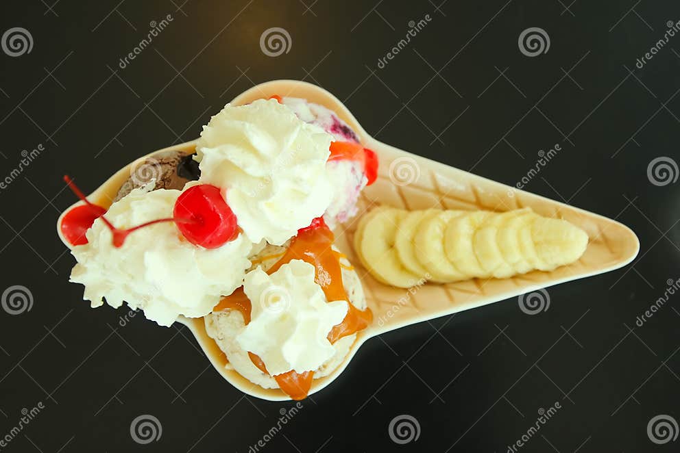 Nice icecream stock image. Image of cream, fruit, dairy - 26296141