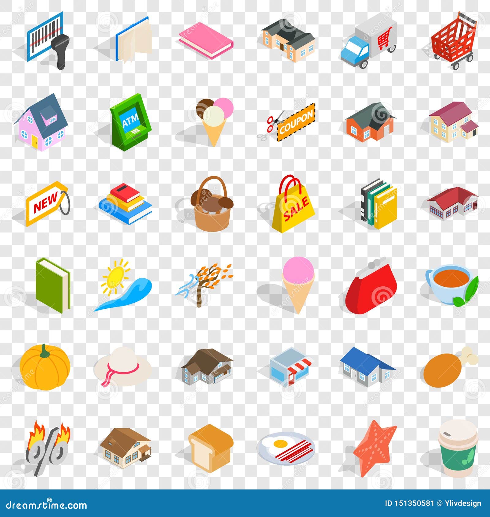 Nice Icons Set, Isometric Style Stock Vector - Illustration of dollar ...