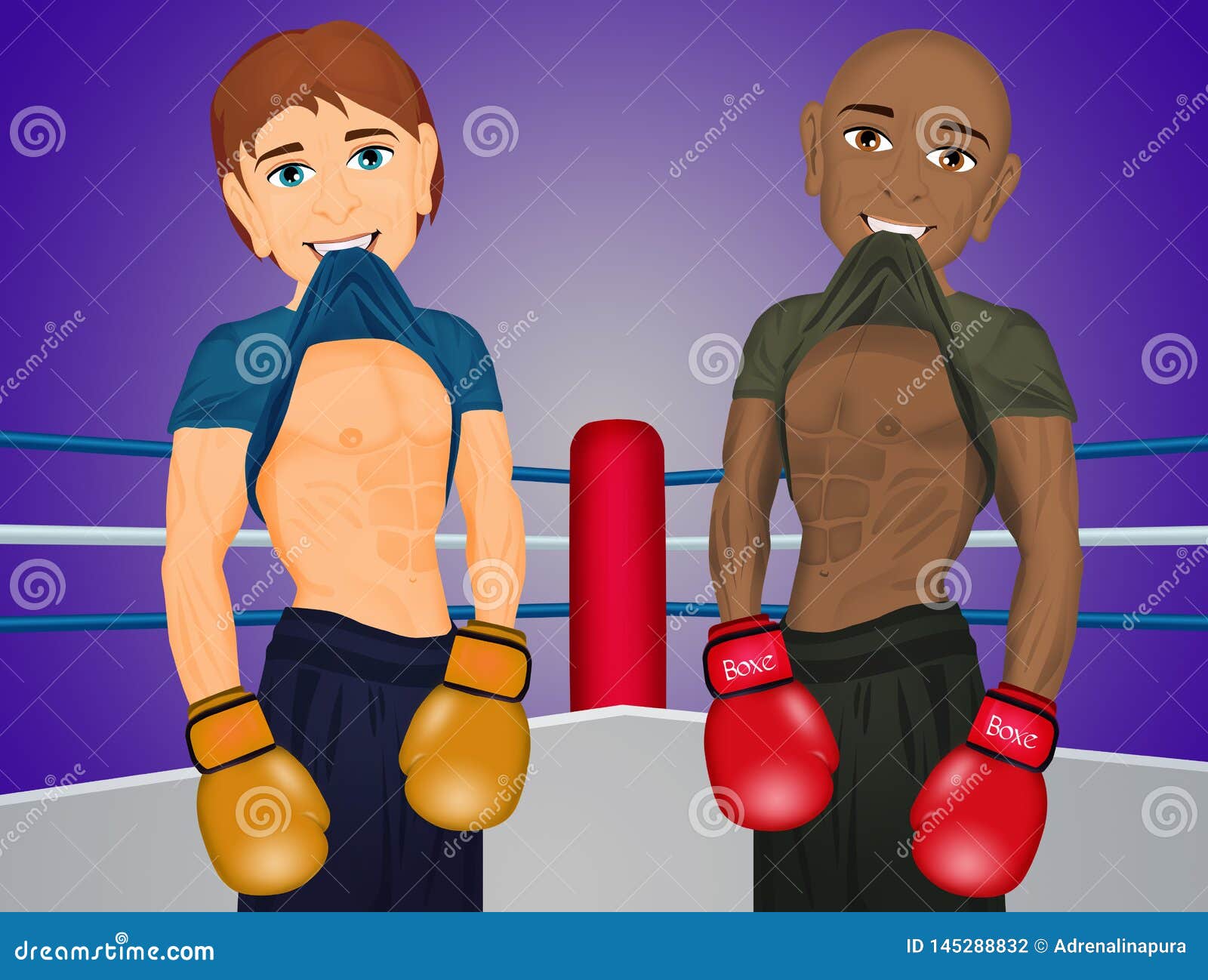 Nice Illustration of Boxers Stock Illustration - Illustration of combat ...