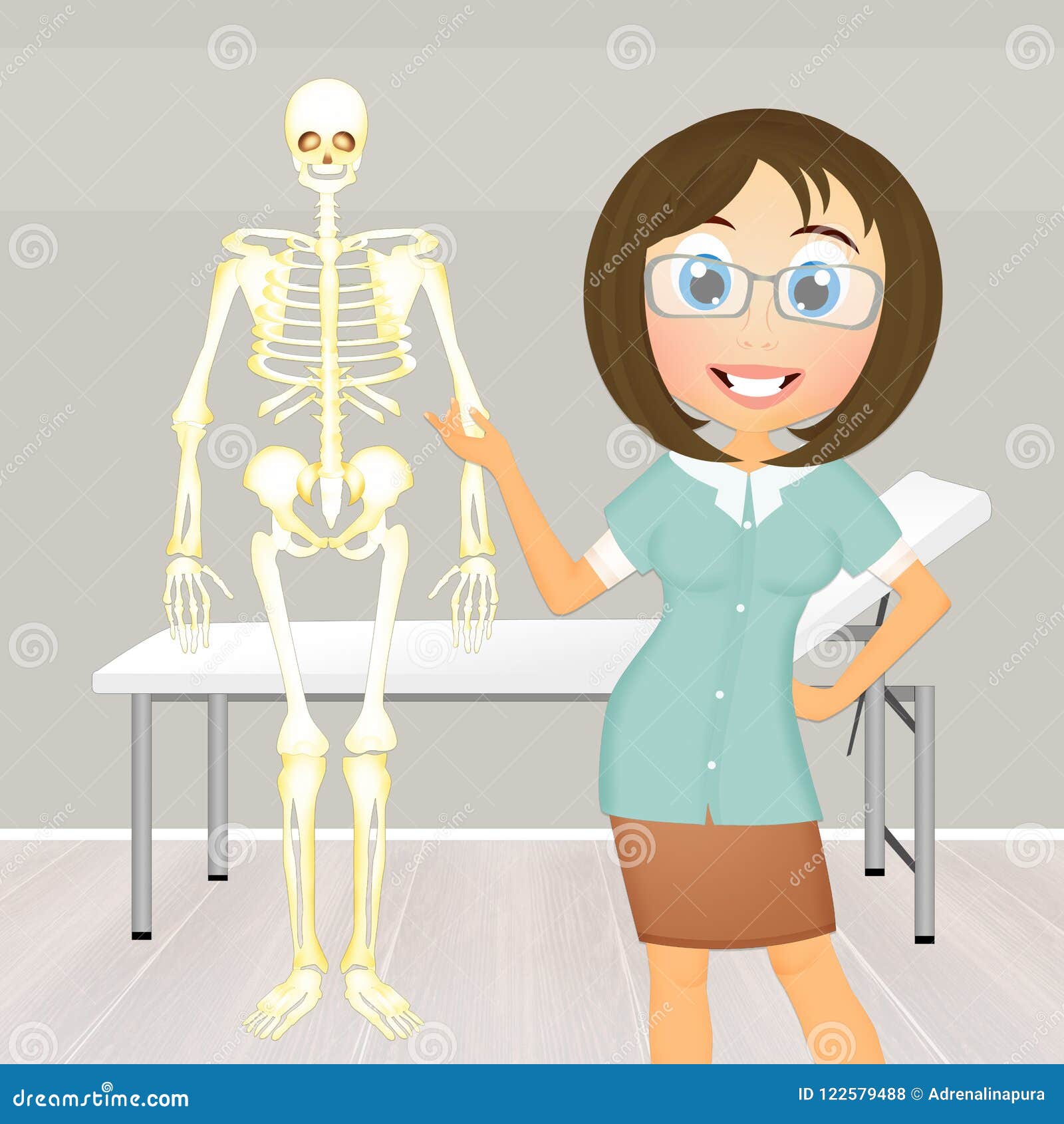 Illustration of osteopath stock illustration. Illustration of biology ...