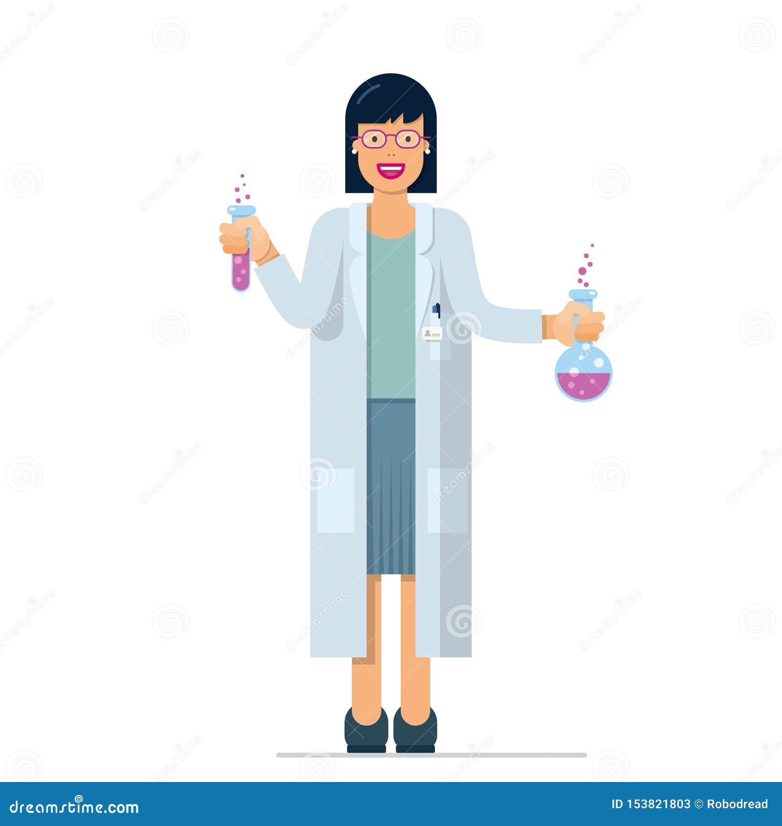 Nice Illustration of Woman Inventor Scientist Stock Vector ...