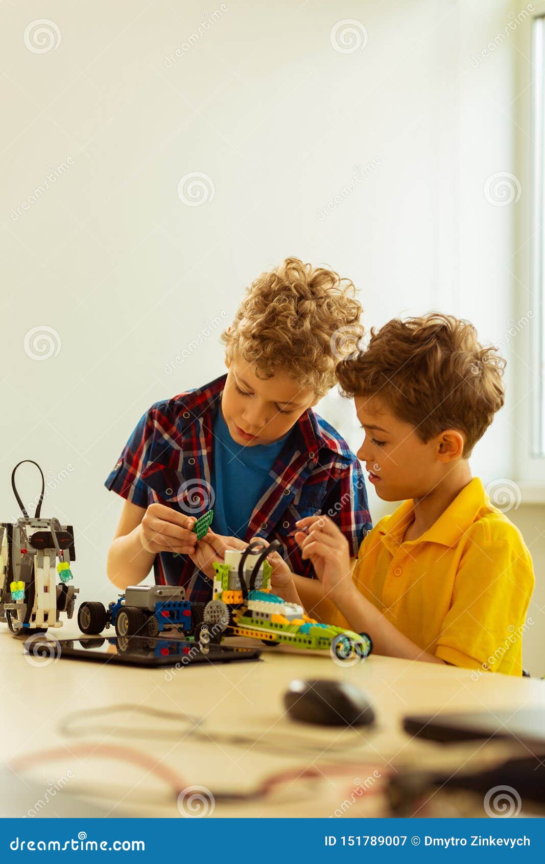 Nice Intelligent Boys Looking at the Car Details Stock Image - Image of ...