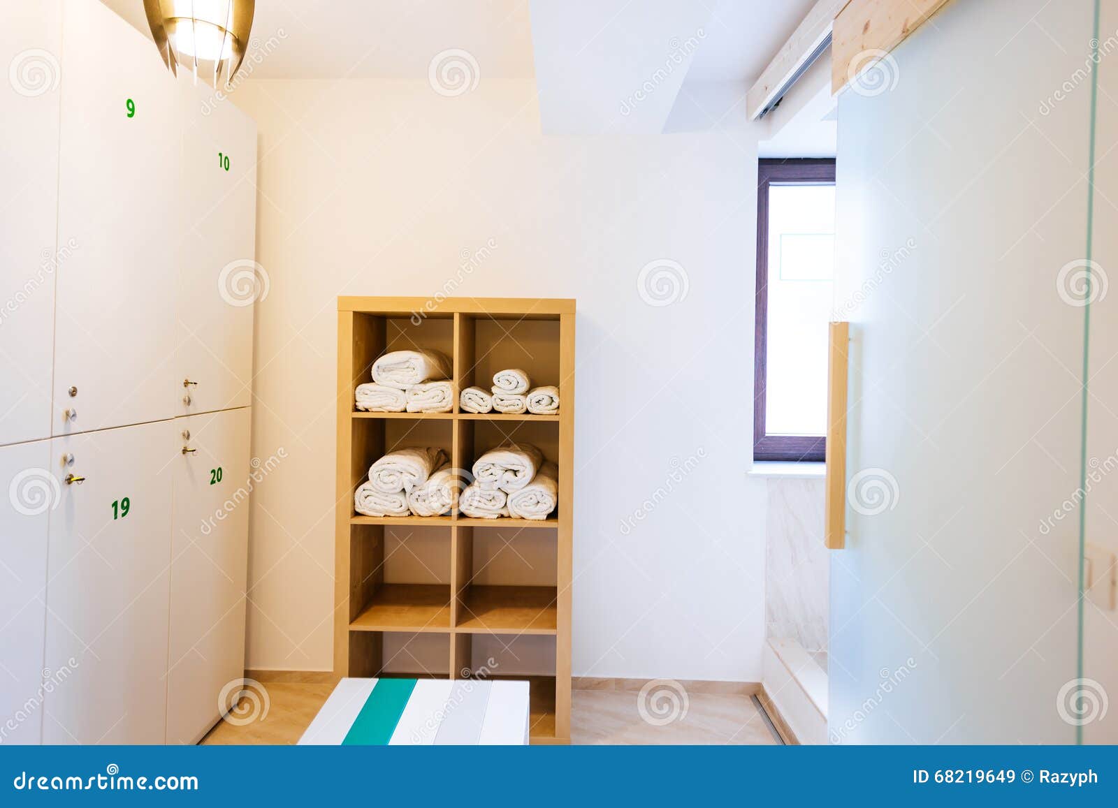 Nice Interior of a Locker Room Stock Image - Image of closets, indoors ...