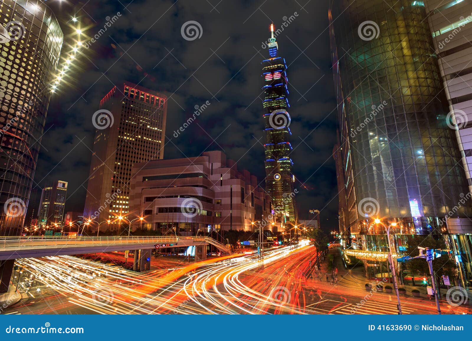 Nice Intersection View at Taipei City Stock Photo - Image of chinese ...