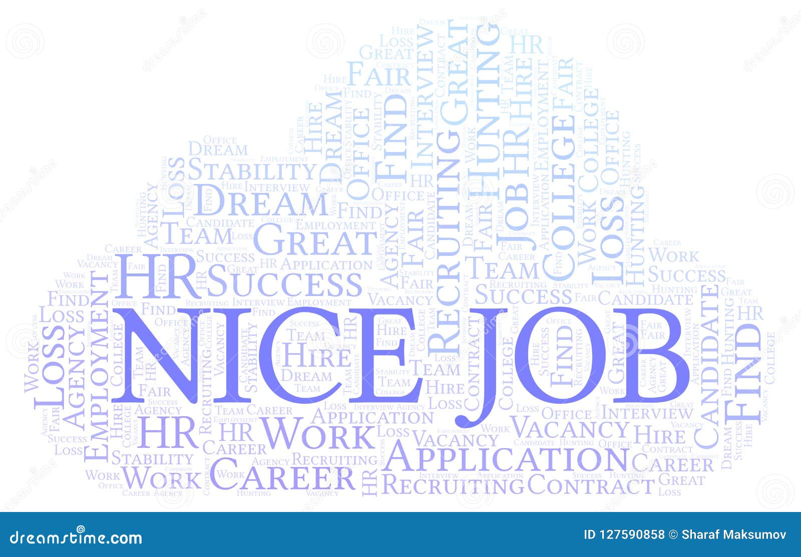 Nice Job word cloud. stock illustration. Illustration of concept ...