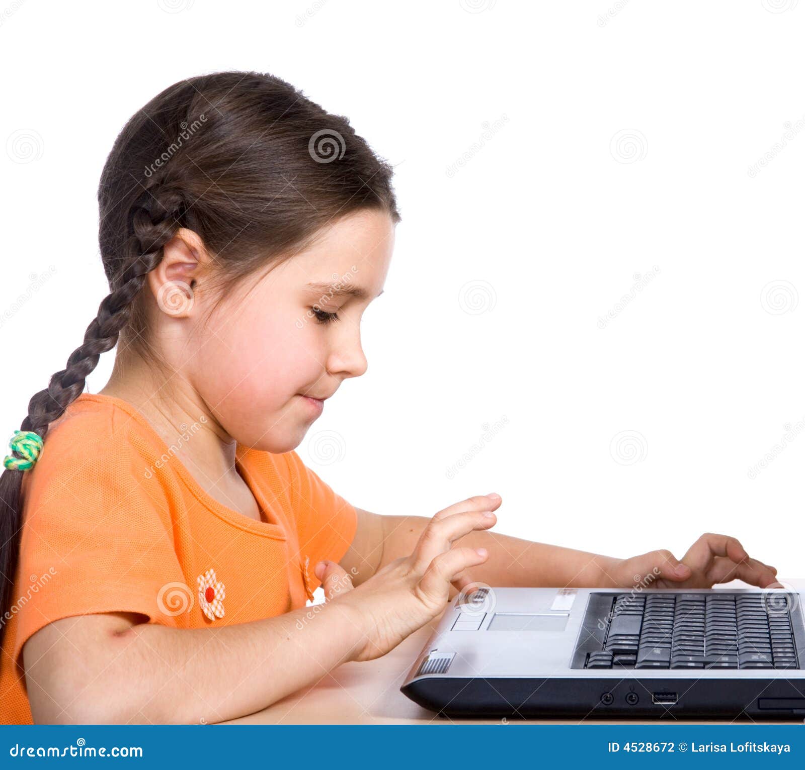 Nice kid with laptop stock photo. Image of internet, learning - 4528672