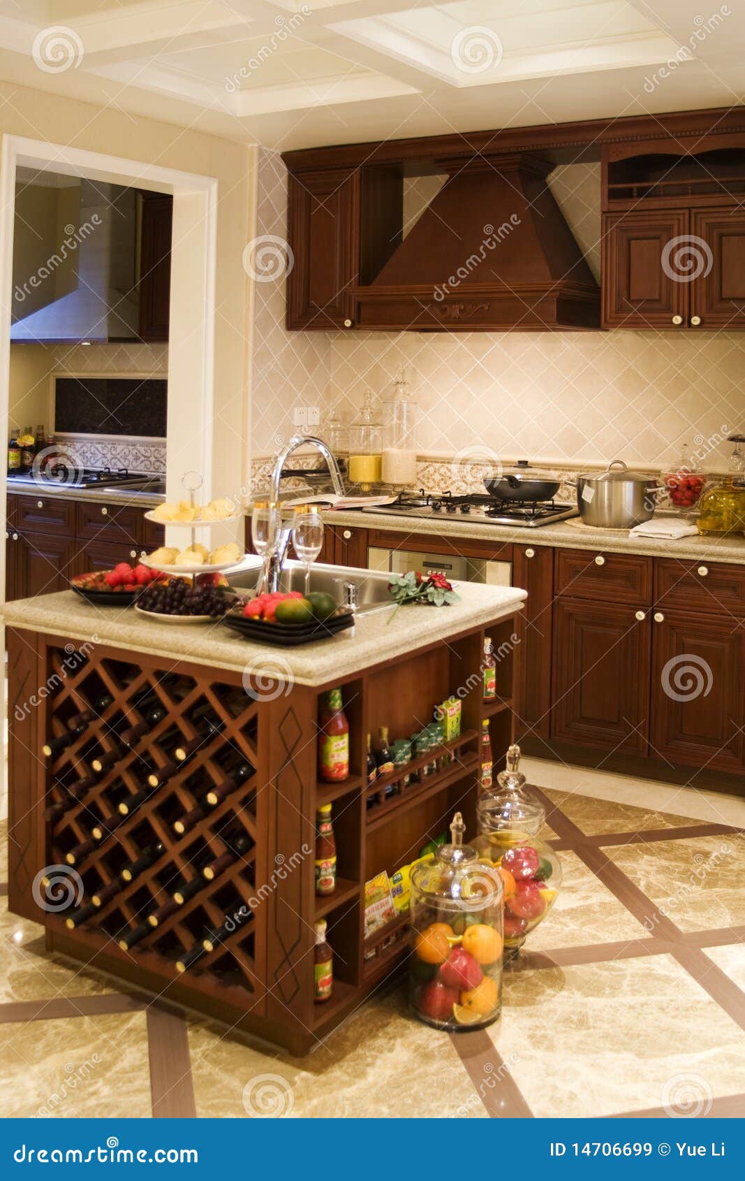 Nice kitchen stock image. Image of house, champaigne - 14706699