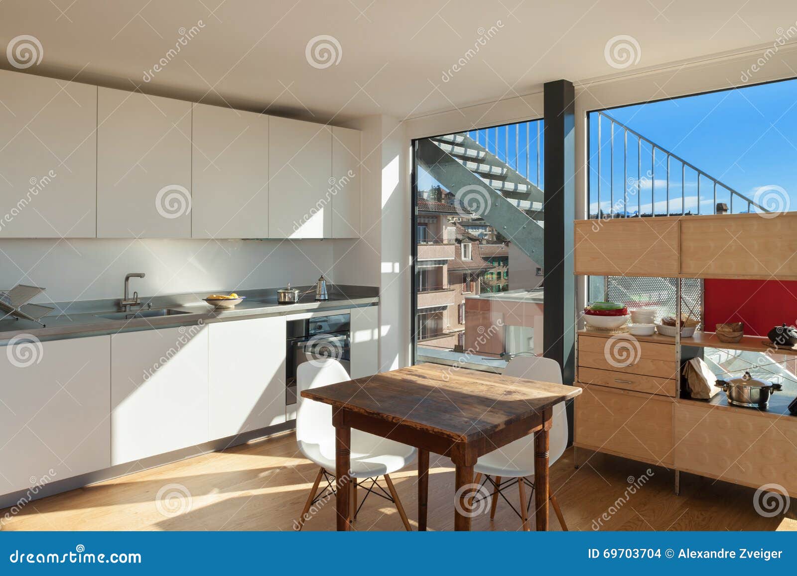 Nice kitchen interior stock photo. Image of dining, comfortable - 69703704