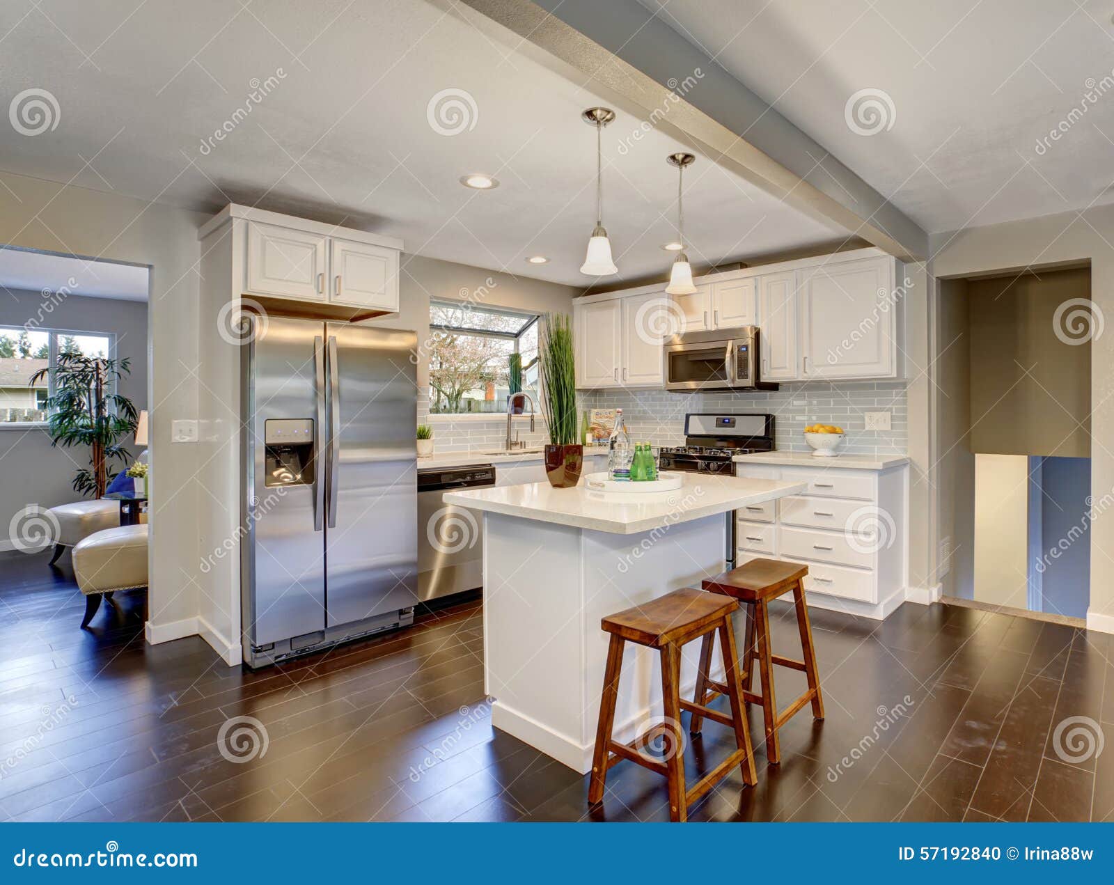 Nice Kitchen in Modern Home. Stock Photo - Image of architecture ...