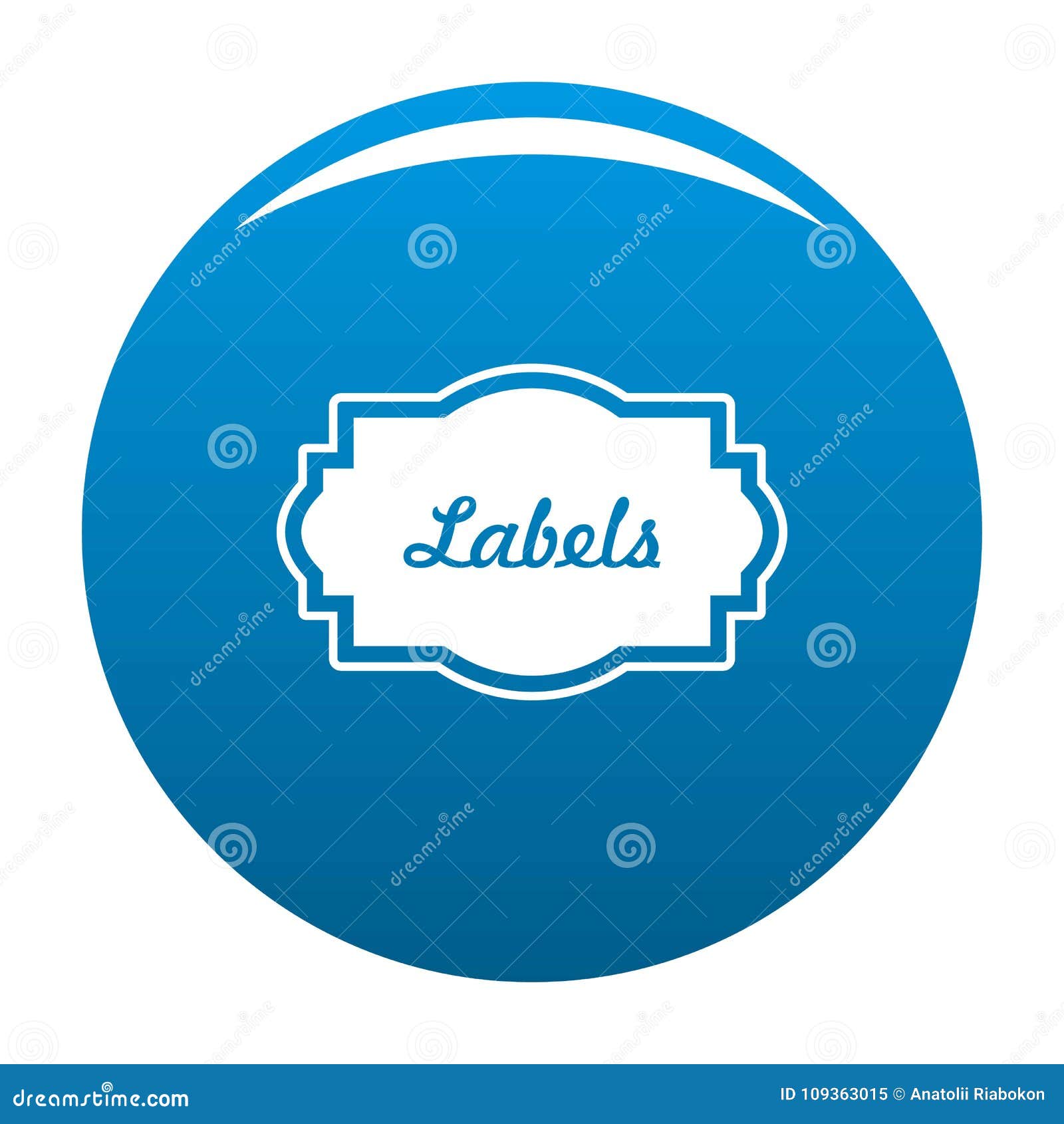 Nice Label Icon Blue Vector Stock Vector - Illustration of sale, sign ...