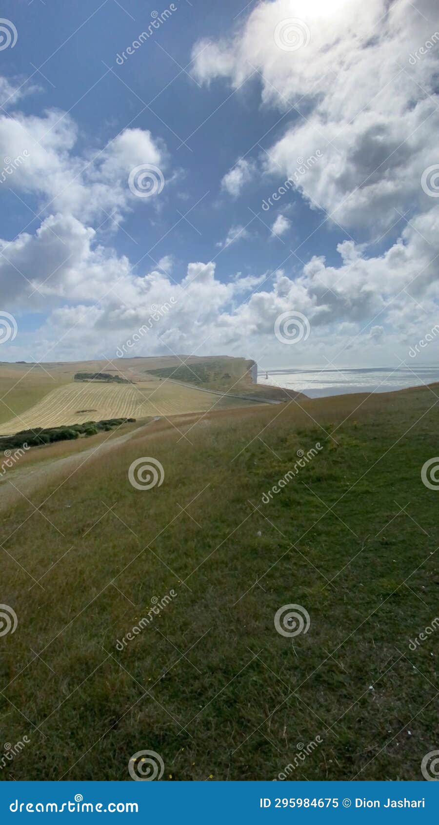 Nice landscape on a cliff stock image. Image of grassland - 295984675