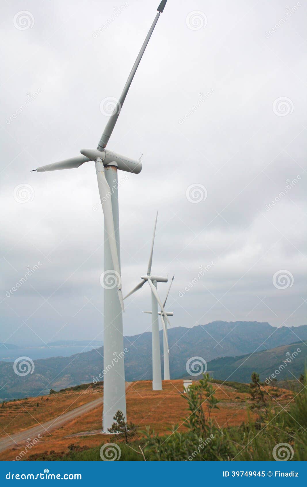 Nice Landscape with Wind Turbines. Stock Image - Image of gray, nature ...