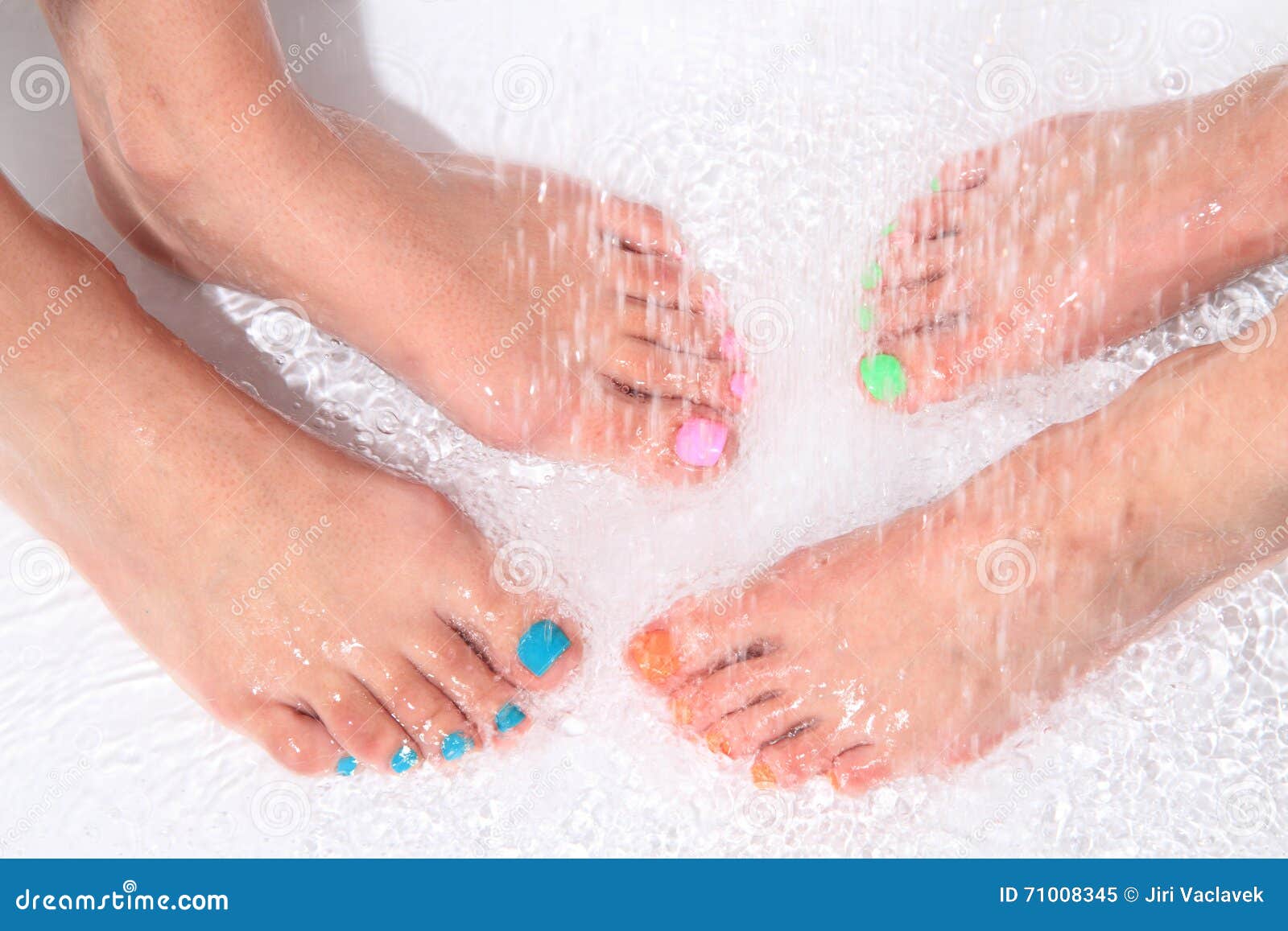 Nice Legs with Pedicure in Water Stock Image - Image of therapy, foot ...