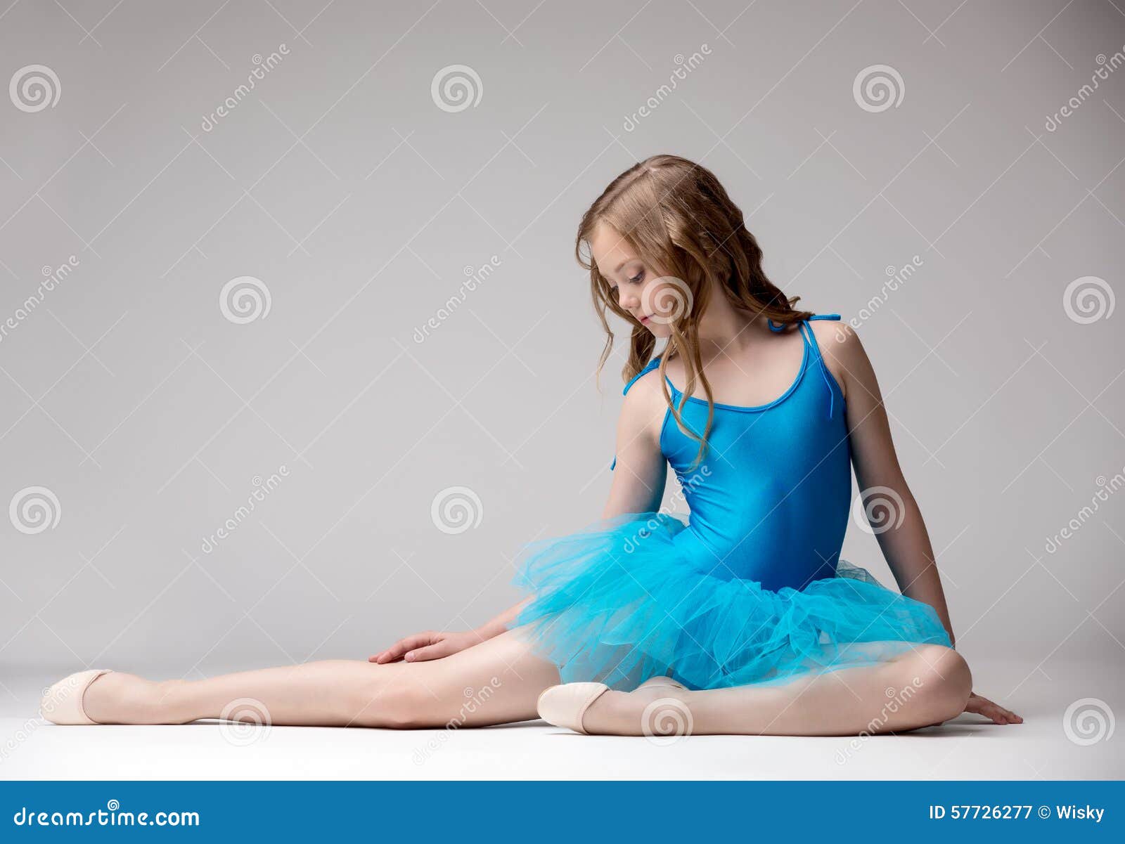 Nice Little Ballet Dancer Posing in Studio Stock Image - Image of ...