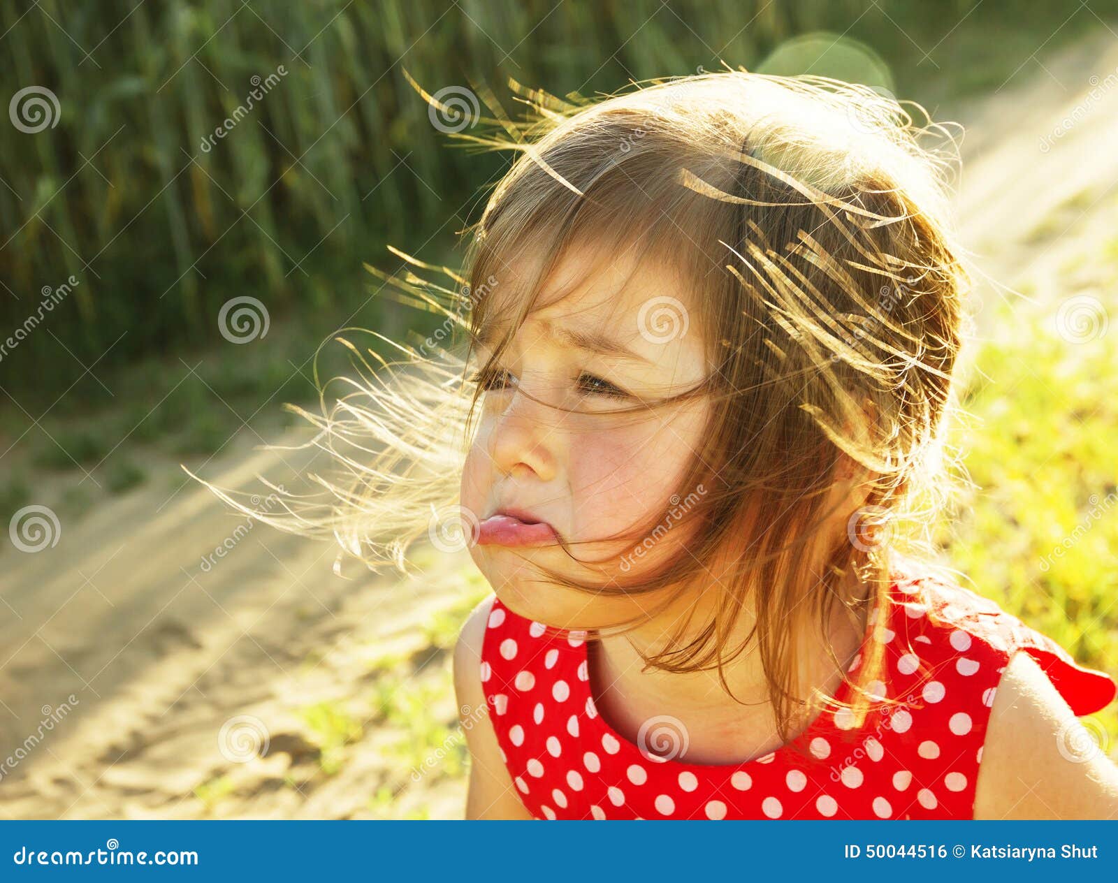 Nice Little Kid is Crying Outdoors Stock Photo - Image of dramatic ...