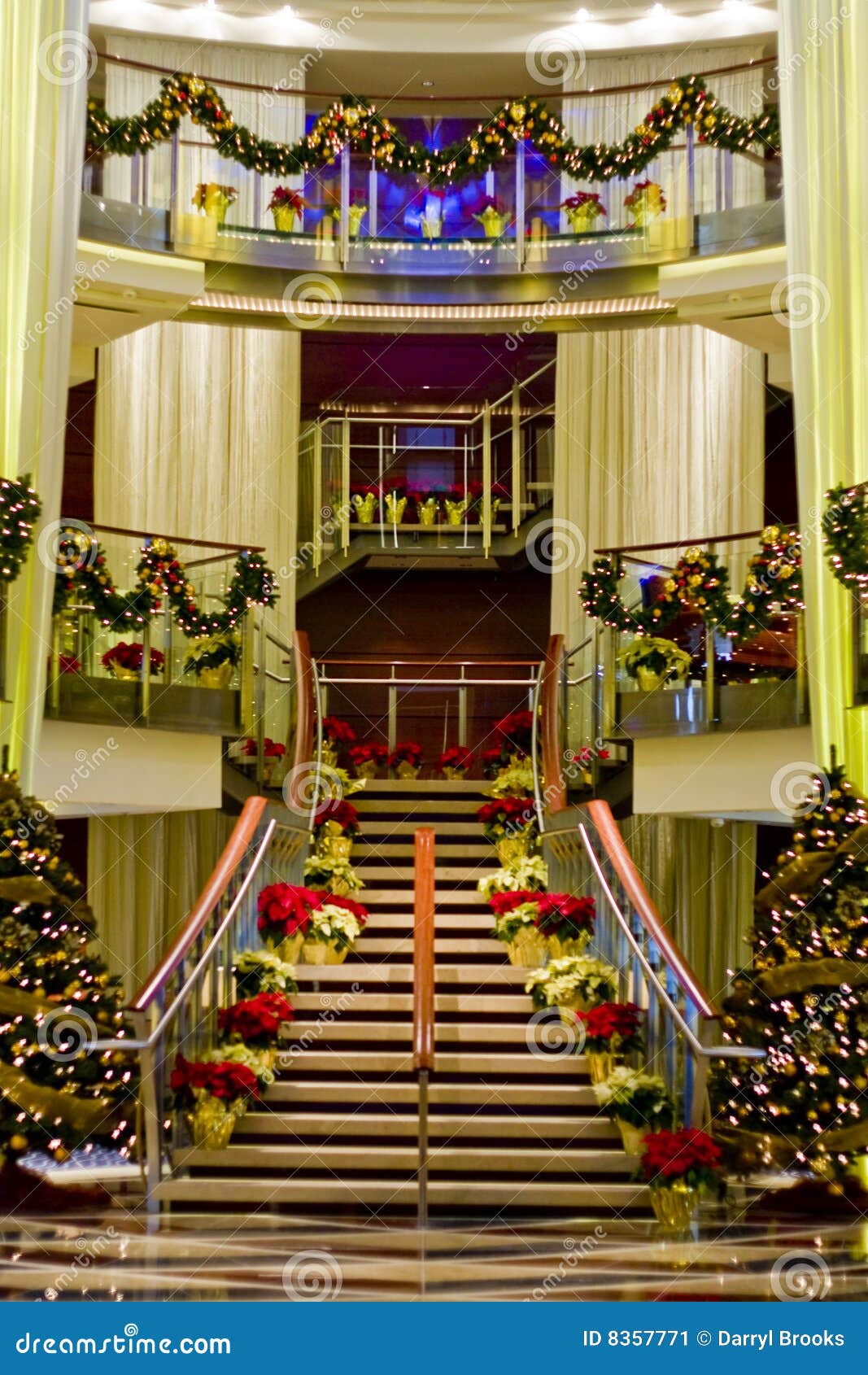 Nice Lobby at Christmas stock image. Image of celebration - 8357771