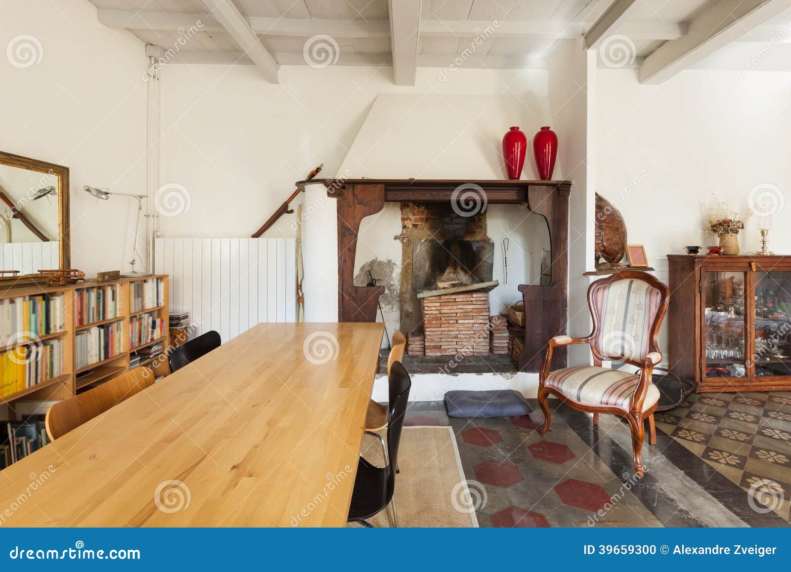 Nice loft, dining room stock photo. Image of open, interior - 39659300