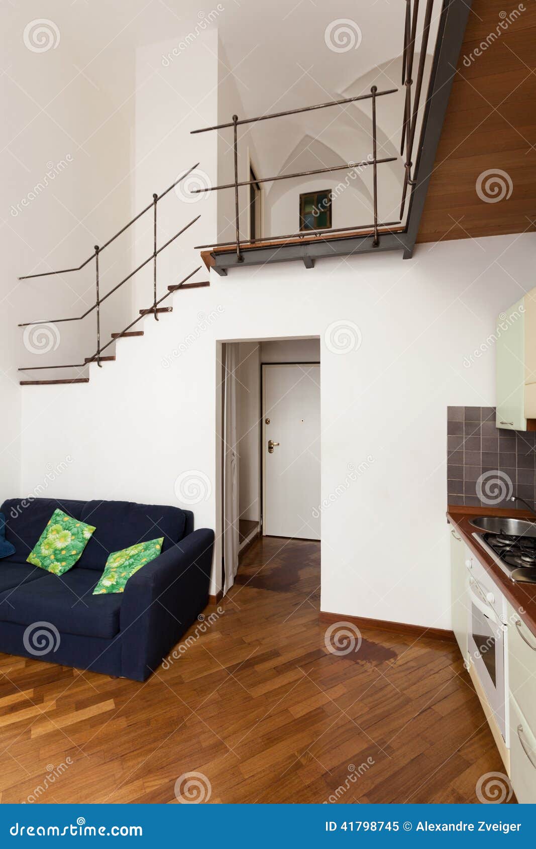 Nice loft stock image. Image of wall, apartment, space - 41798745