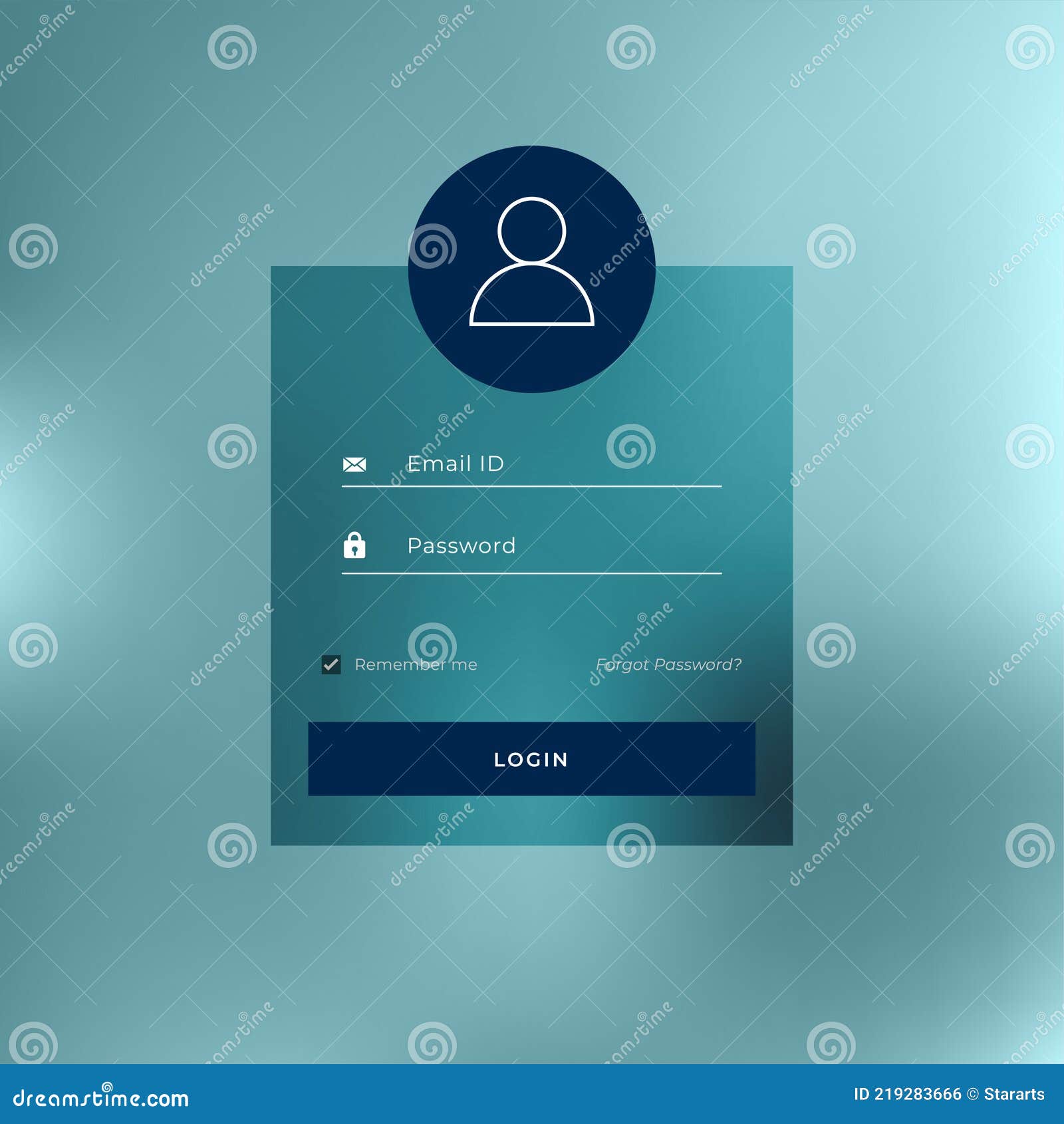 Nice Login Interface Template Design Stock Vector - Illustration of ...