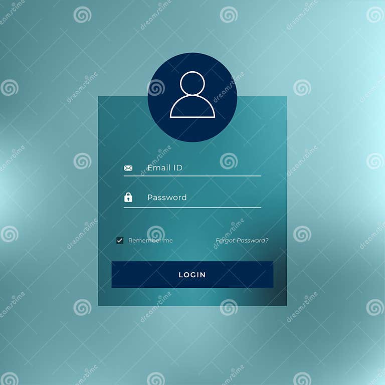 Nice Login Interface Template Design Stock Vector - Illustration of ...