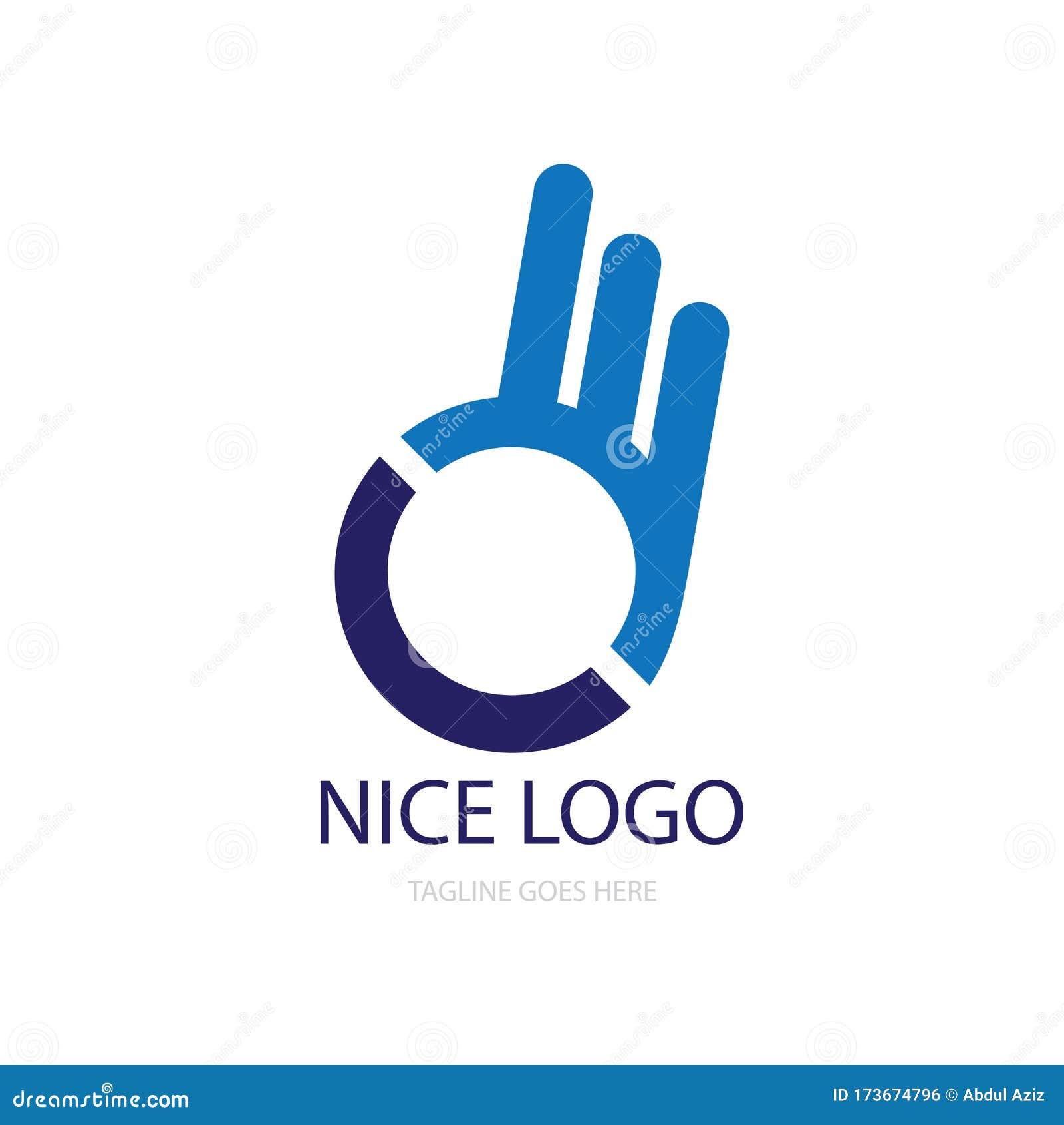 Nice logo vector stock vector. Illustration of communication - 173674796