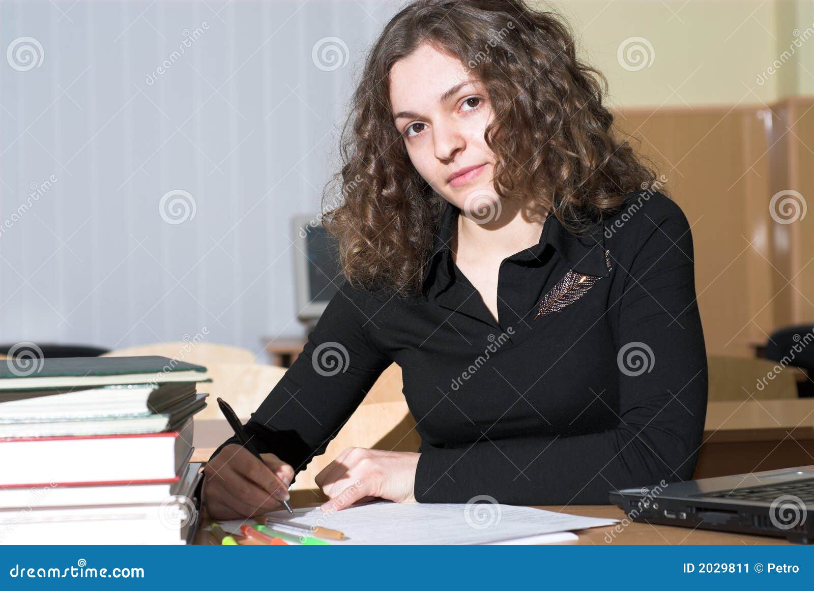 Nice look stock image. Image of hair, erudition, learning - 2029811