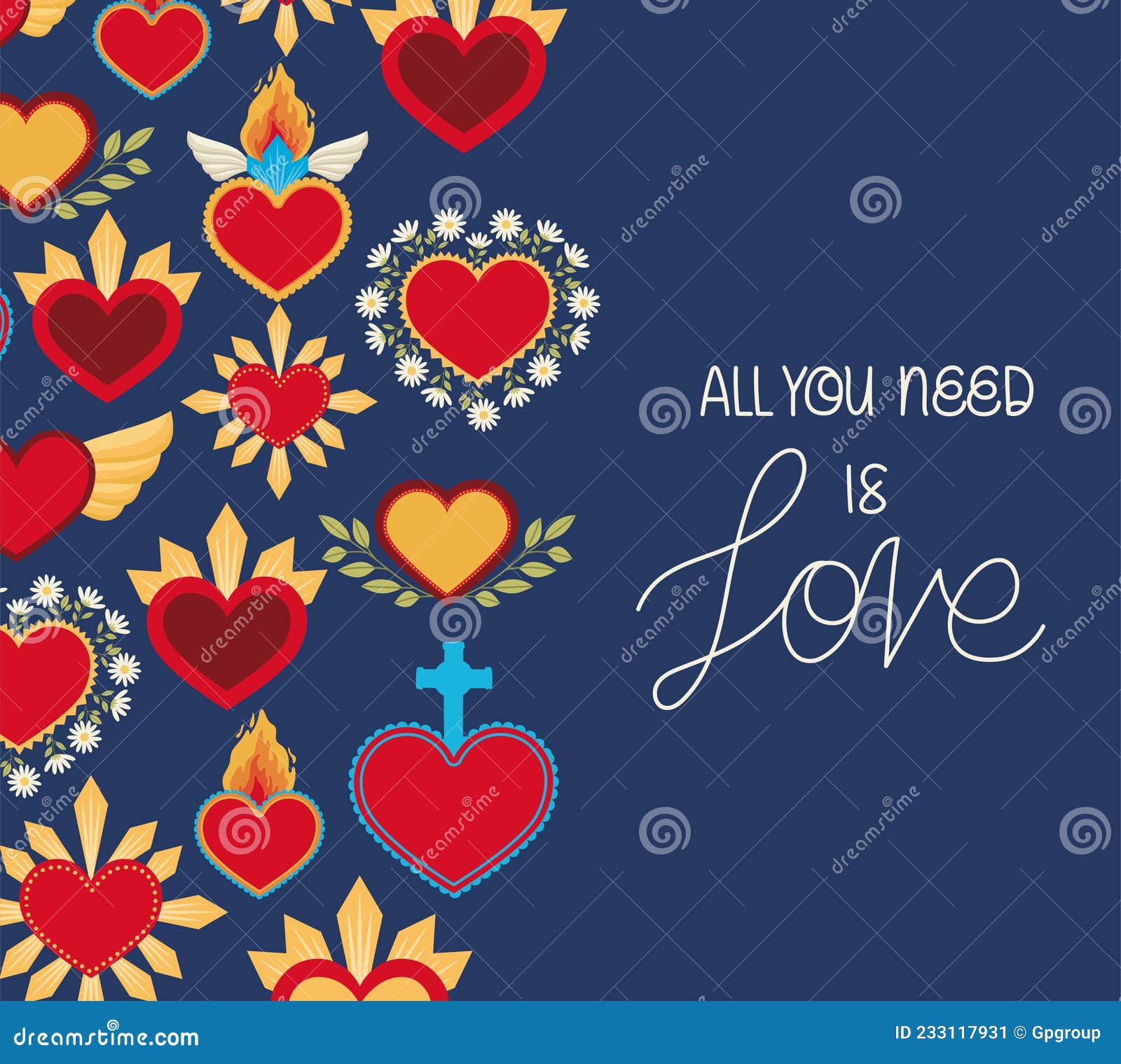 Nice love poster stock vector. Illustration of thread - 233117931