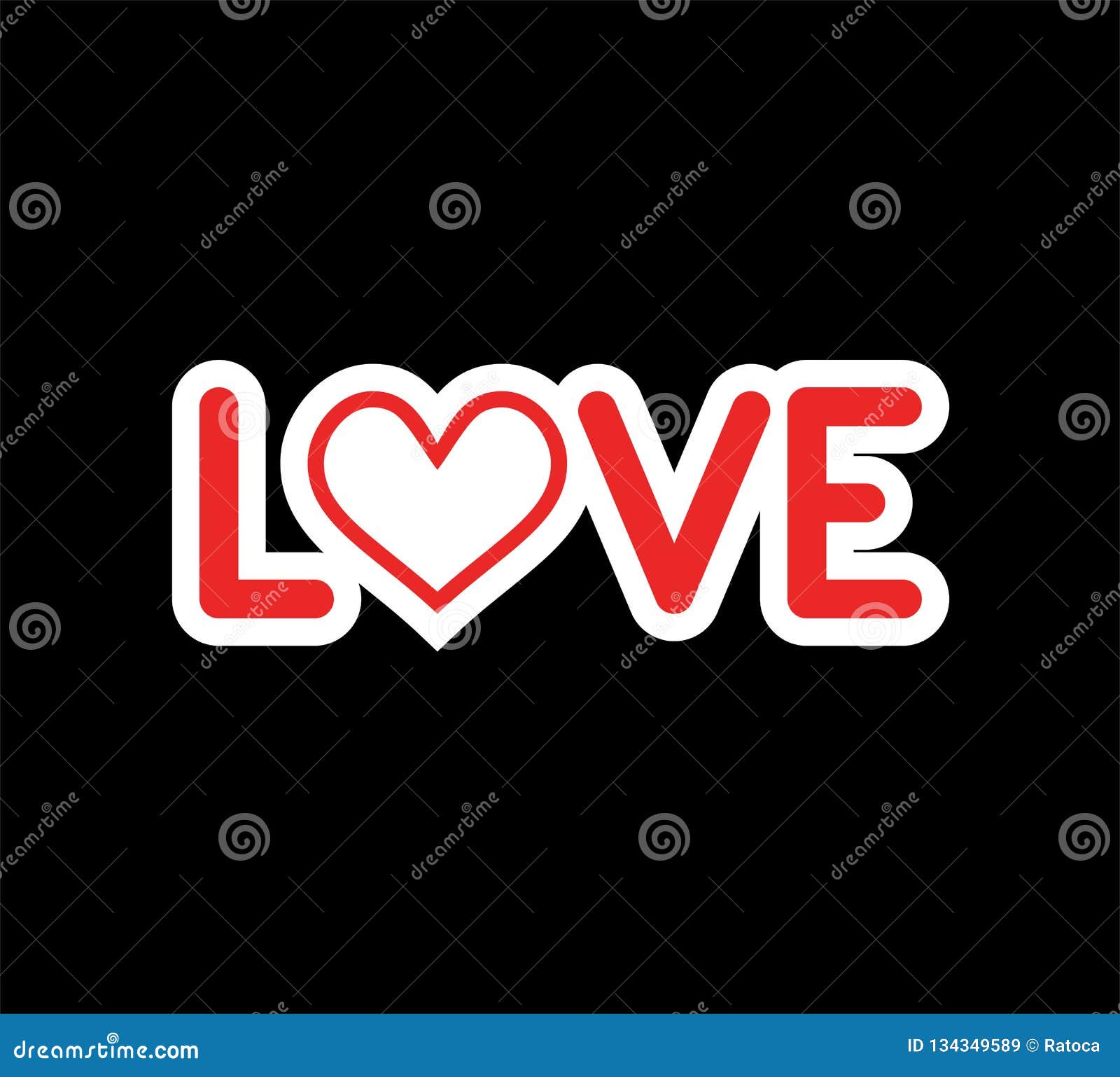 Nice love symbol stock vector. Illustration of flat - 134349589