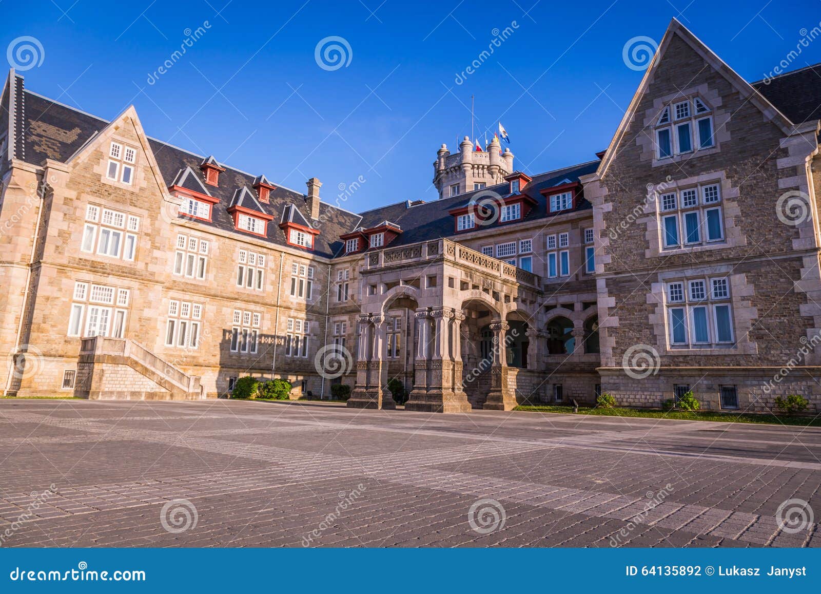 Nice Magdalena Palace in Santander, Spain Stock Photo - Image of ...