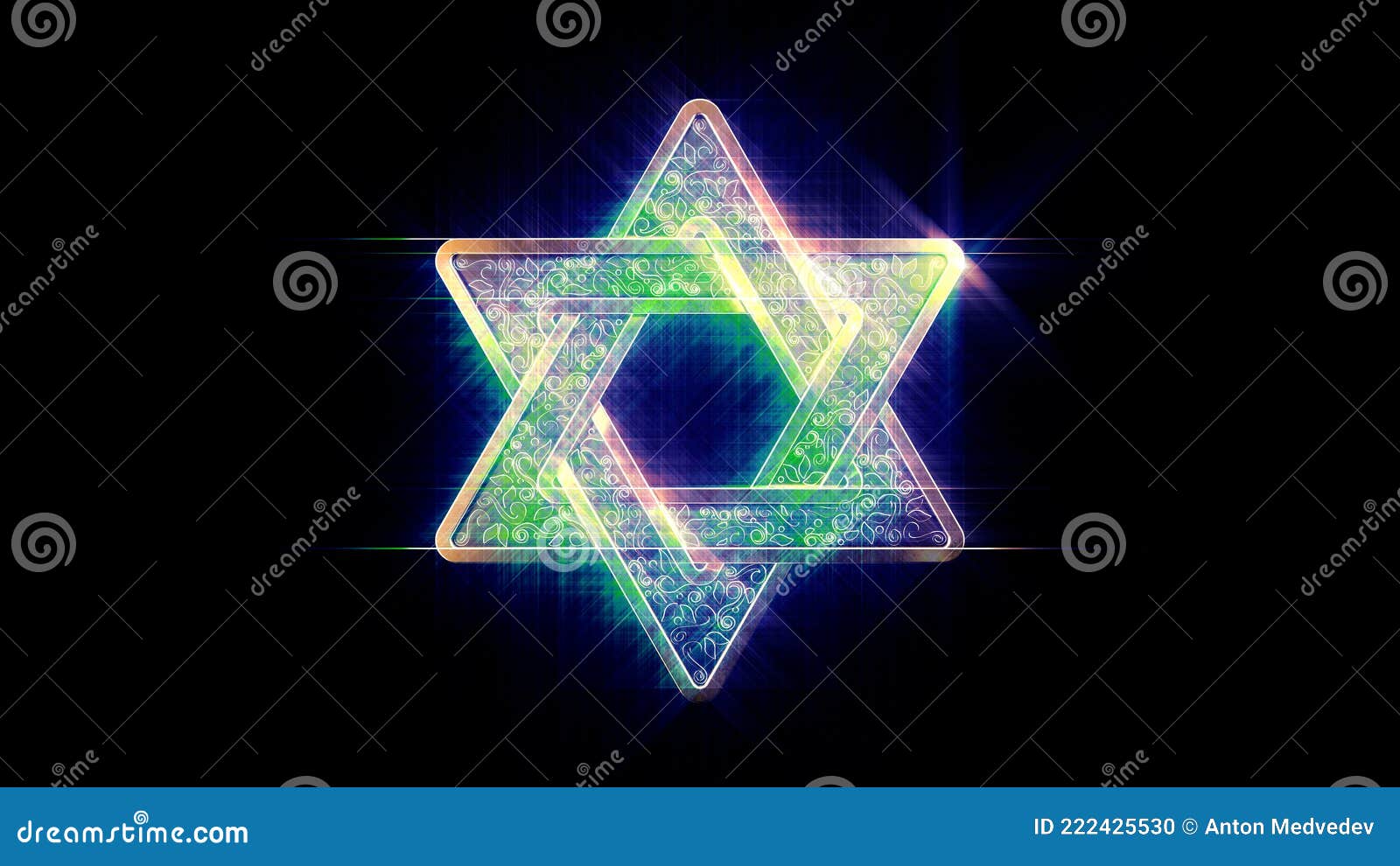 Beautiful Shield of David Backdrop . Conceptual Object 3D Illustration ...