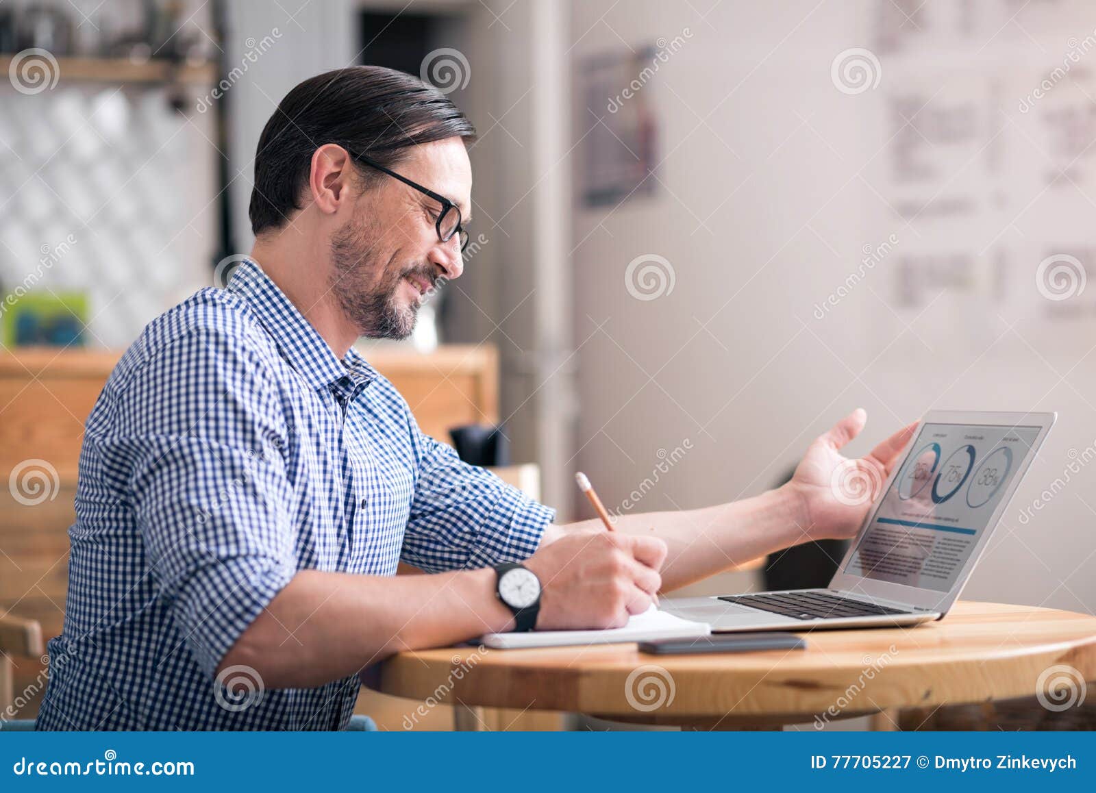 Nice man working indoors stock image. Image of nomadic - 77705227