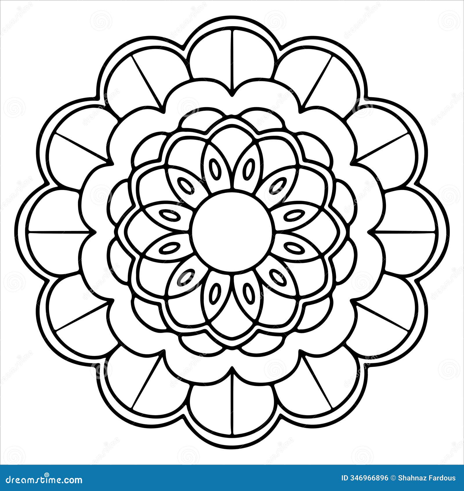 Nice Mandala design stock illustration. Illustration of symmetry ...