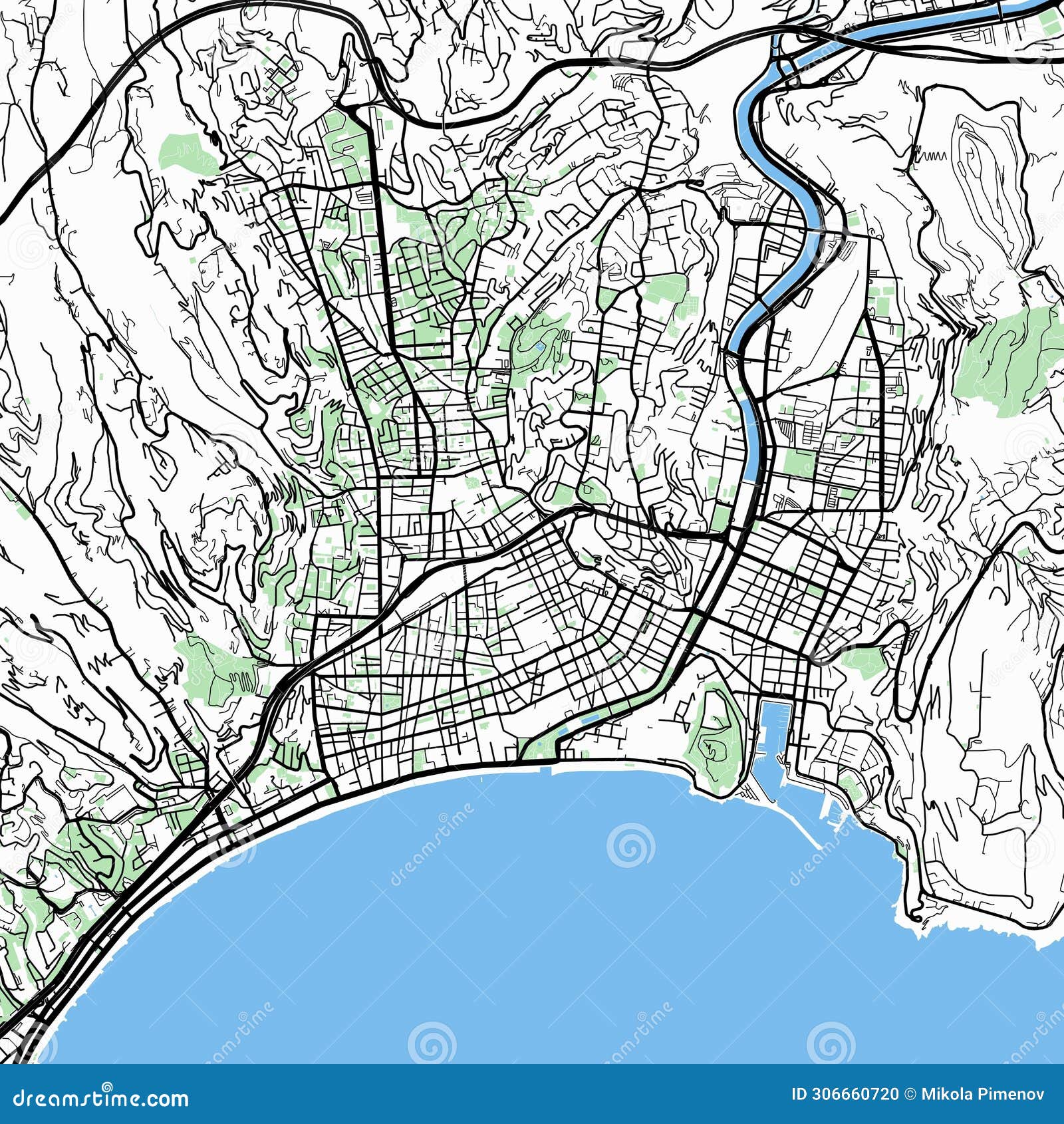 Nice map. stock illustration. Illustration of france - 306660720