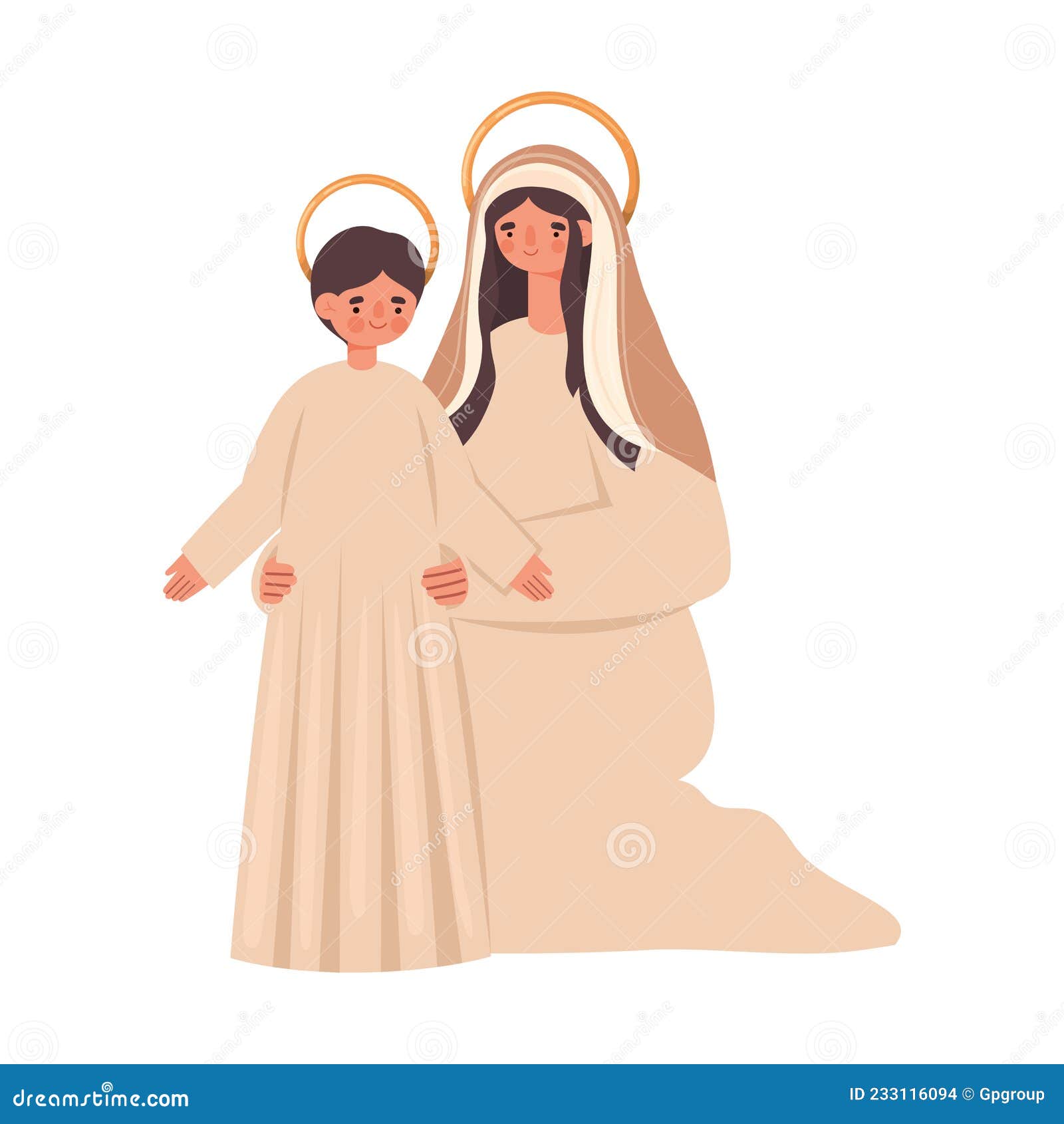 Nice maria illustration stock vector. Illustration of bible - 233116094