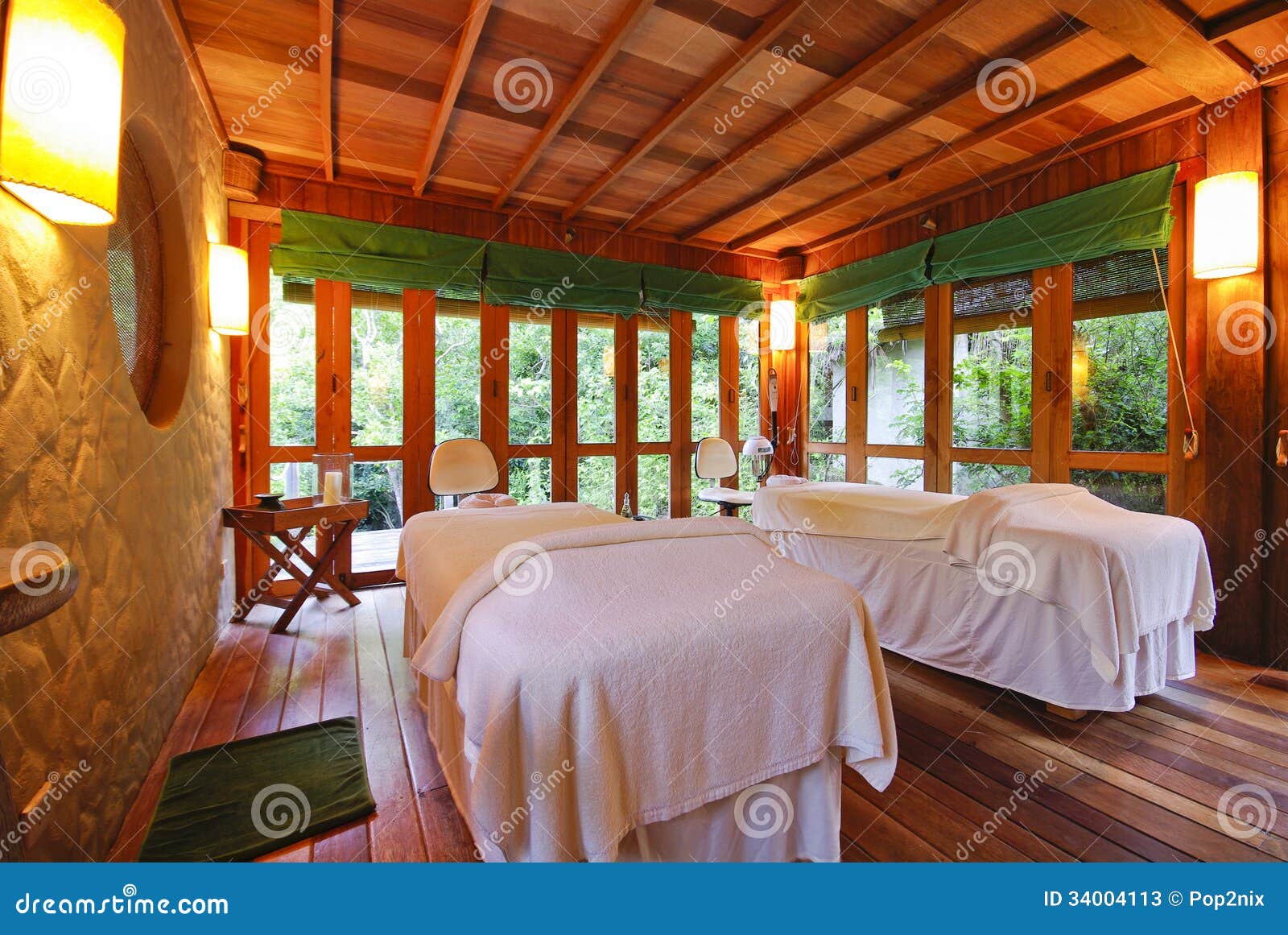 Nice Massage Room in Spa Saloon Stock Image - Image of luxury ...