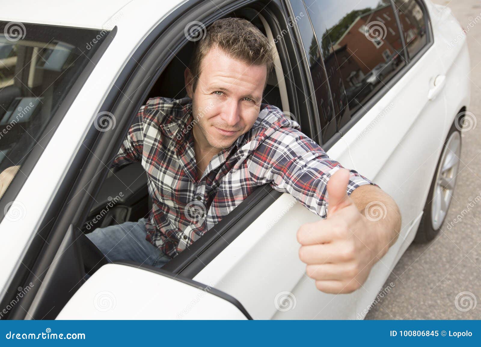 Nice Men with His Brand New Car Stock Image - Image of rentacar, happy ...