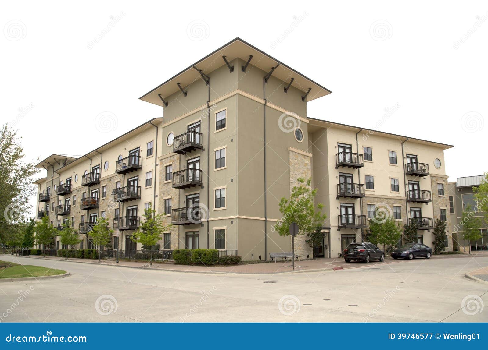 Nice Modern Apartment Buildings Stock Image - Image of countryside ...