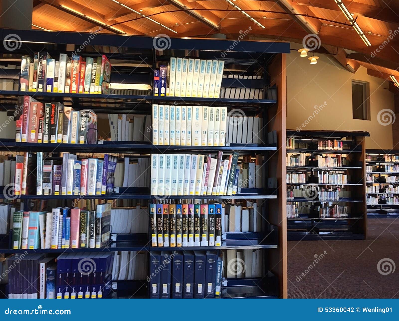 Nice Modern Library Interior Editorial Photography - Image of library ...