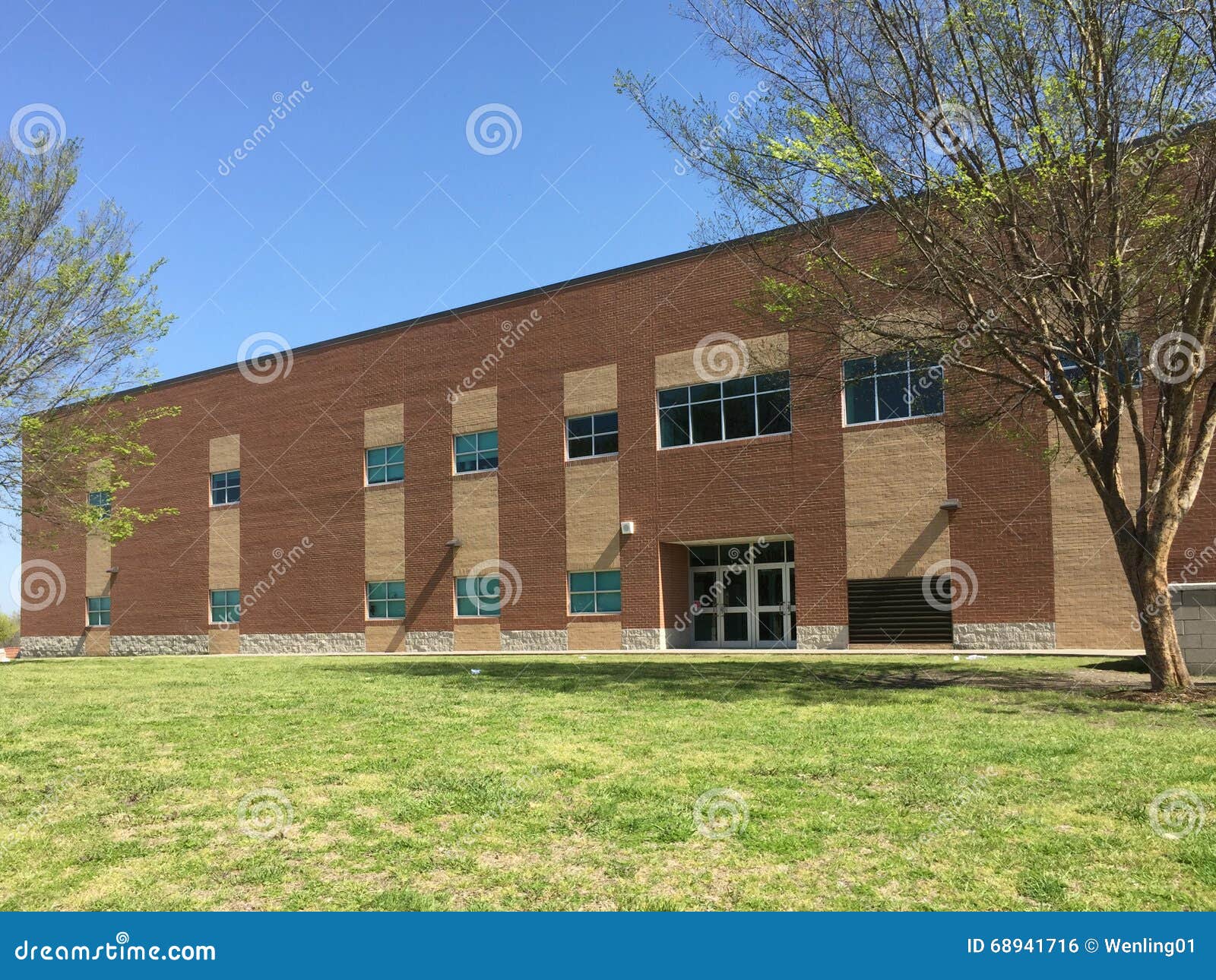 Nice Modern Public Middle School Stock Photo - Image of exterior ...