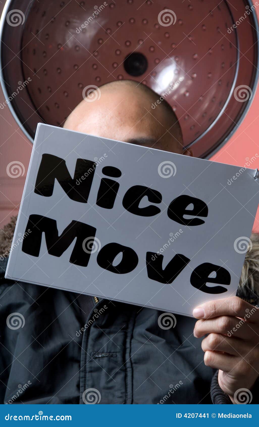 Nice Move- Sign Series stock image. Image of salon, male - 4207441