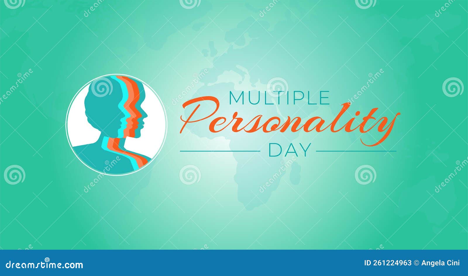 Nice Multiple Personality Day Background Illustration Banner Stock ...