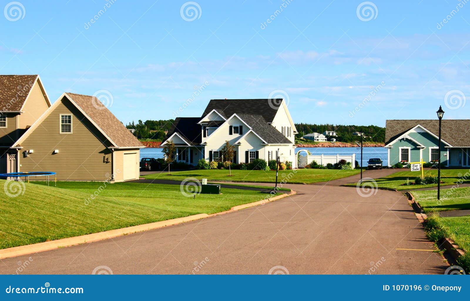 Nice Neighbourhood stock photo. Image of home, lightpost - 1070196