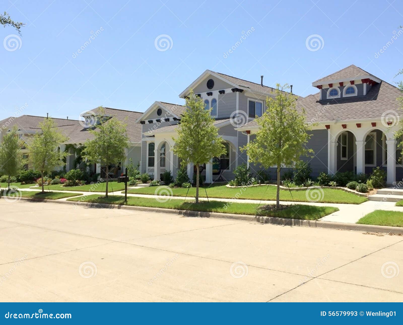 Nice new community stock image. Image of wooden, houses - 56579993