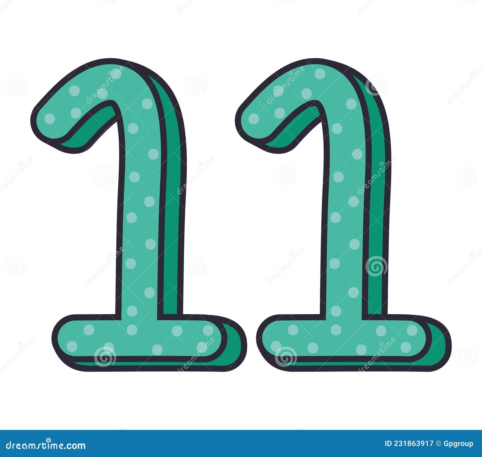 Number Eleven And Cartoon Cats And Kittens Group | CartoonDealer.com ...