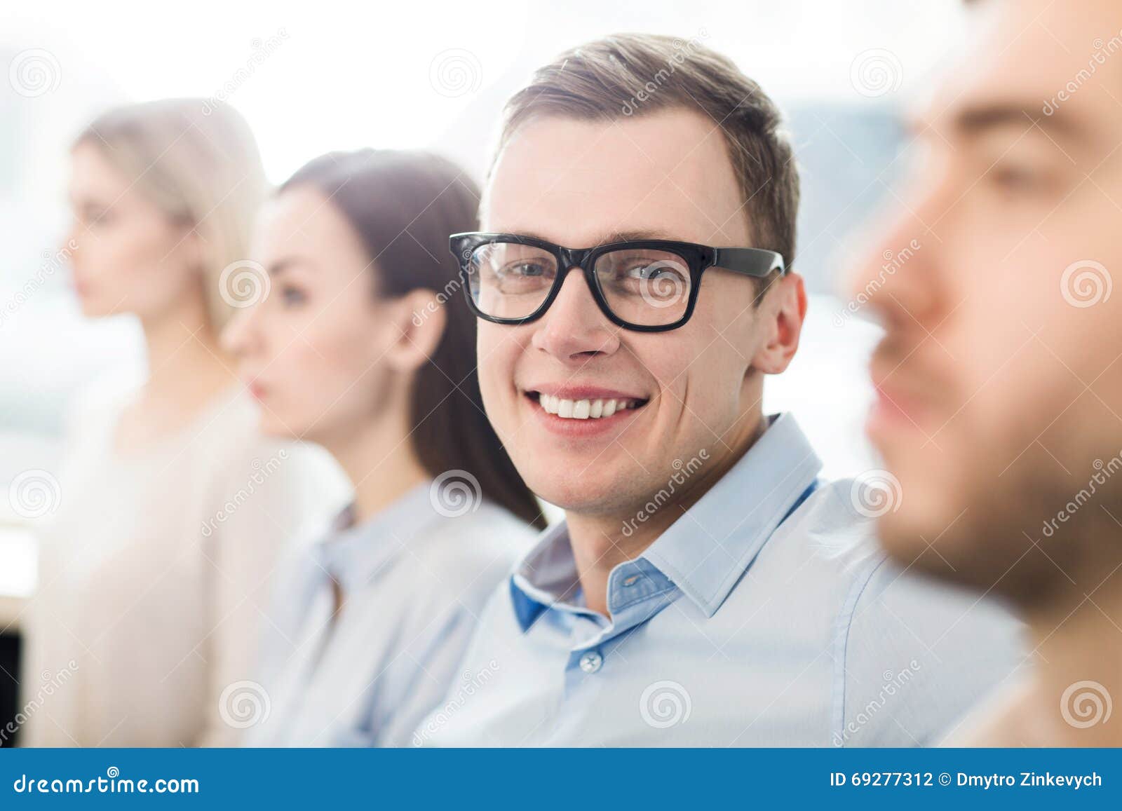 Nice Office Worker Smiling. Stock Photo - Image of cooperation, bearded ...