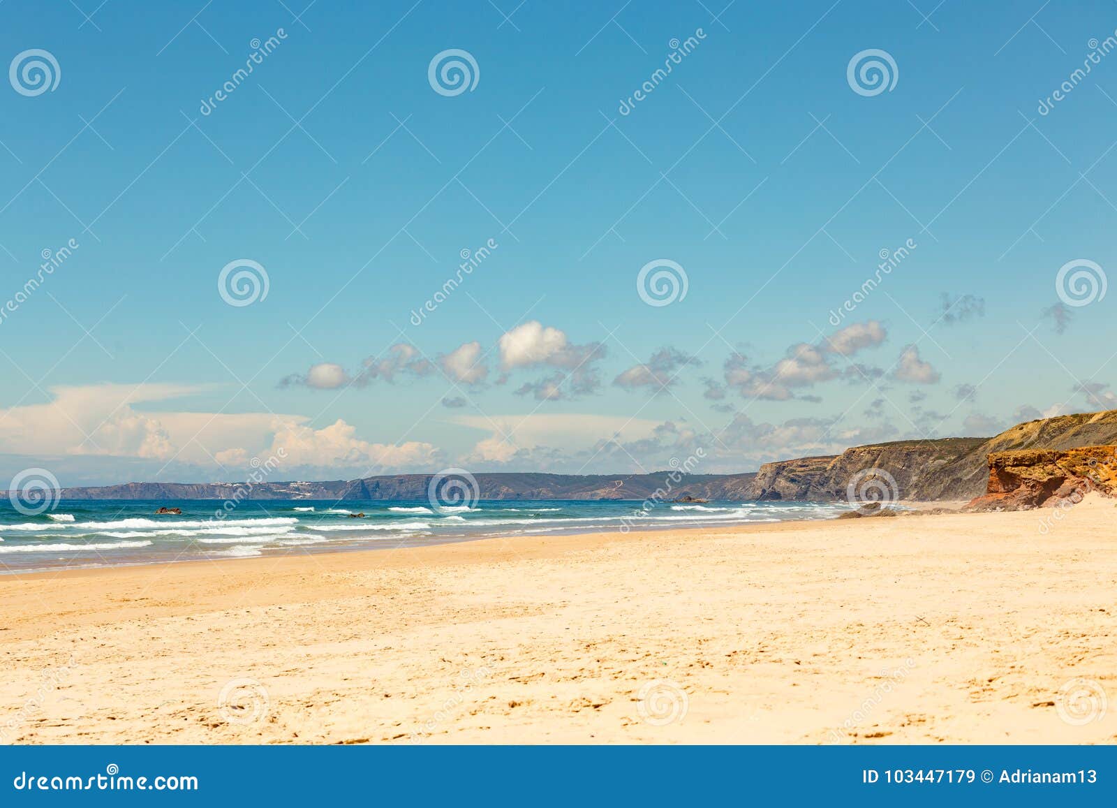 Nice Horizontal View on the Ocean with Cliffs Stock Image - Image of ...